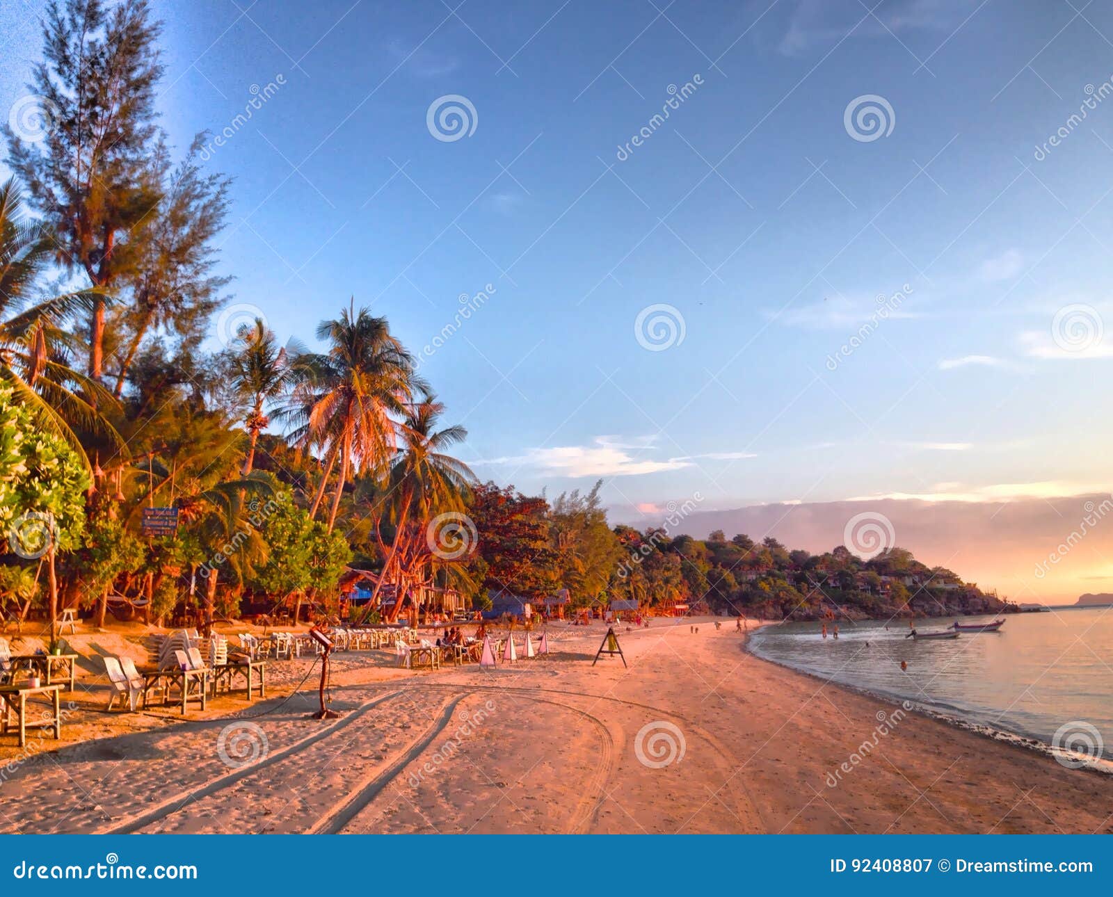 Thai stock image. Image of mare, sunset, thai, thailand - 92408807
