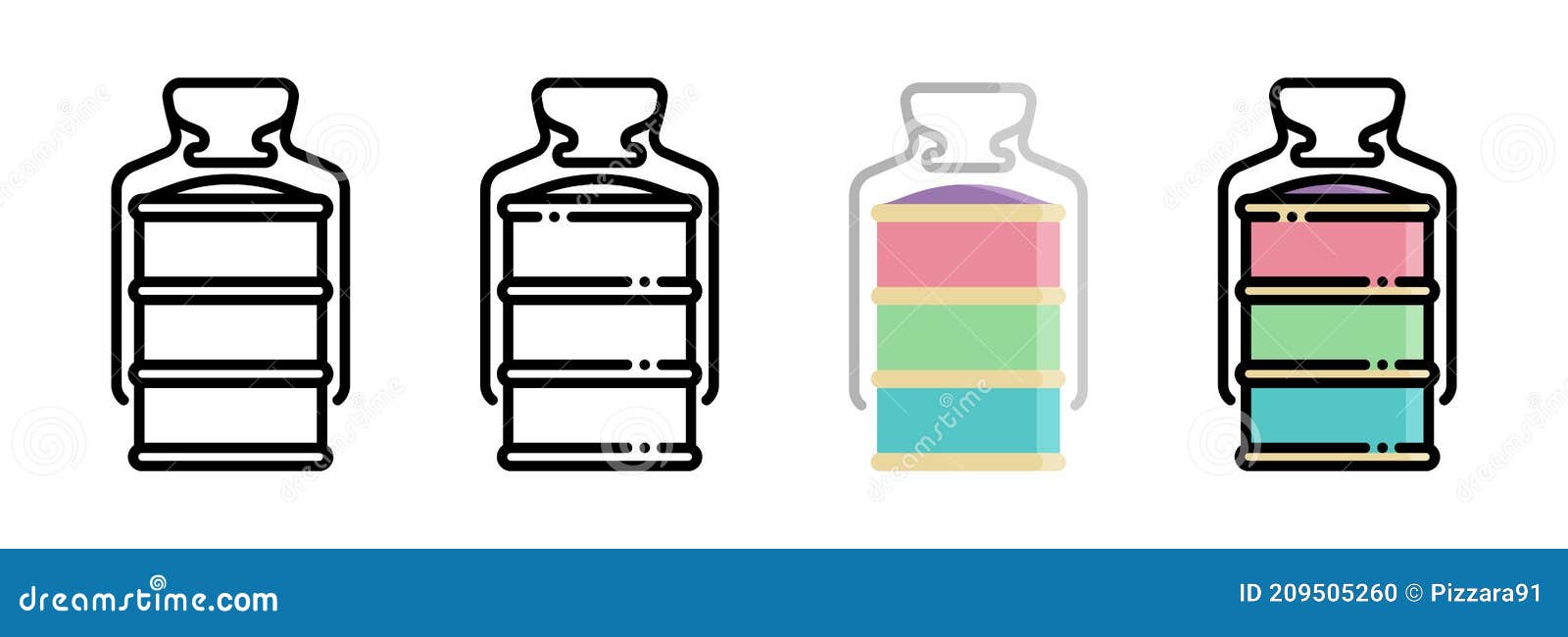 Tiffin Box Vector Illustration | CartoonDealer.com #20726292