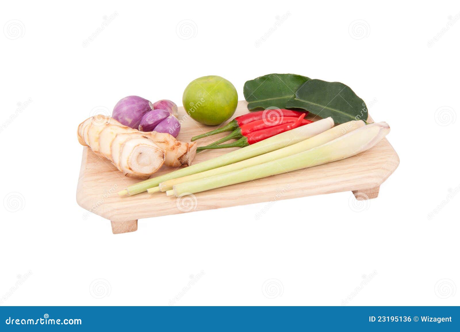 Thai Tom Yum Ingredients stock photo. Image of lemon - 23195136