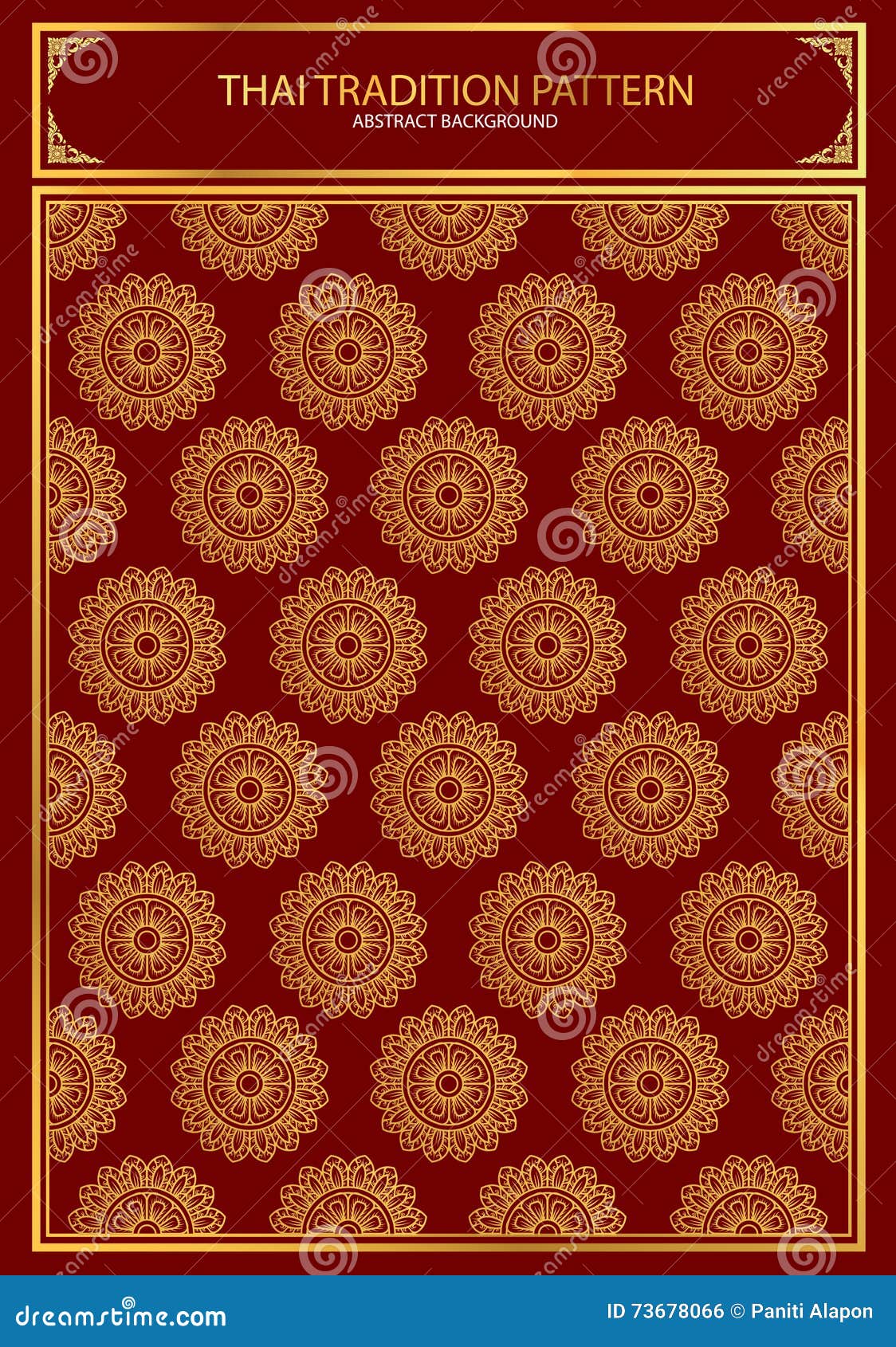 Thai Tradition Pattern Abstract Background Stock Vector - Illustration ...
