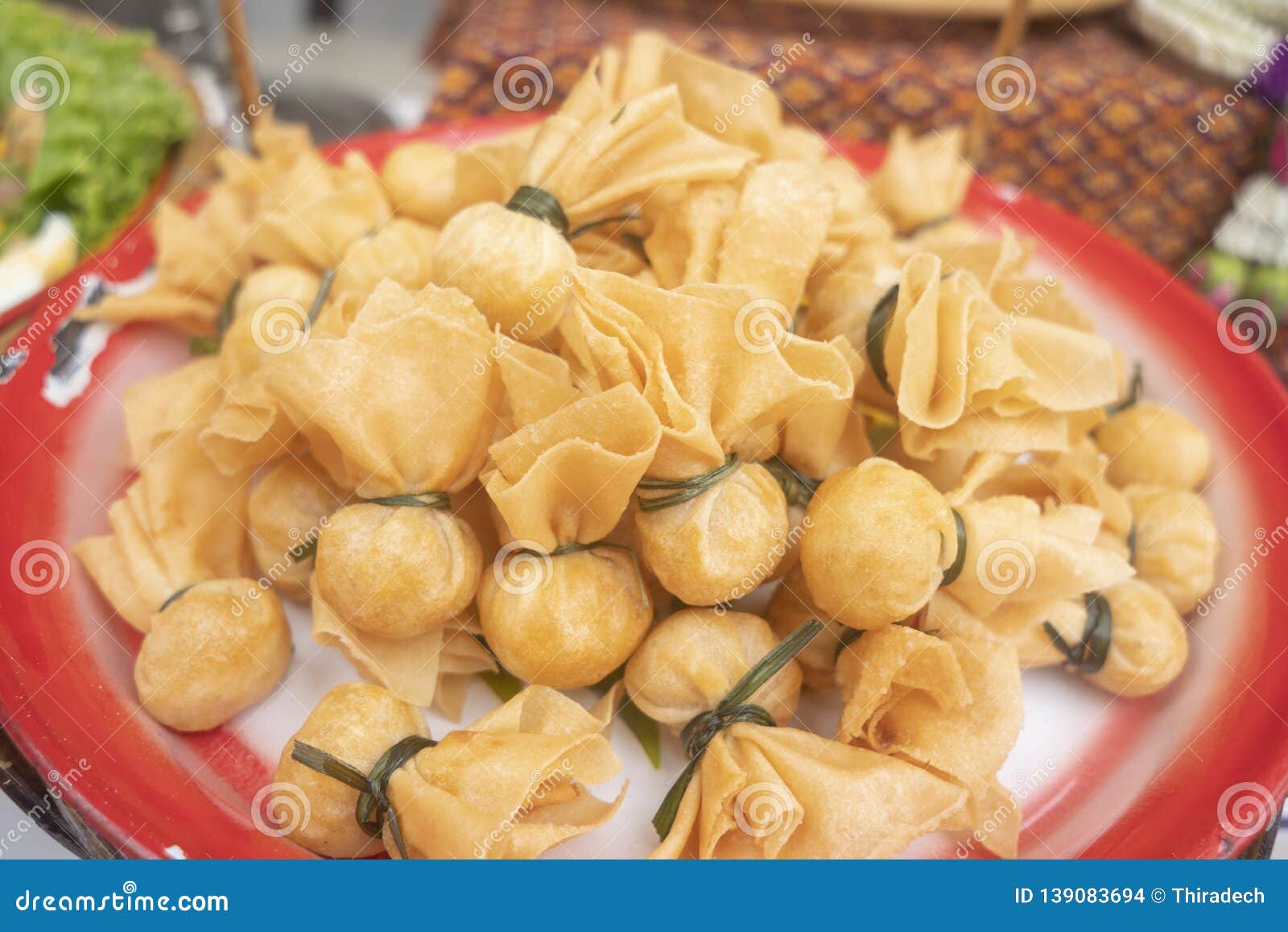 Thai Traditional Spring Rolls Stock Photo - Image of meal, nature ...