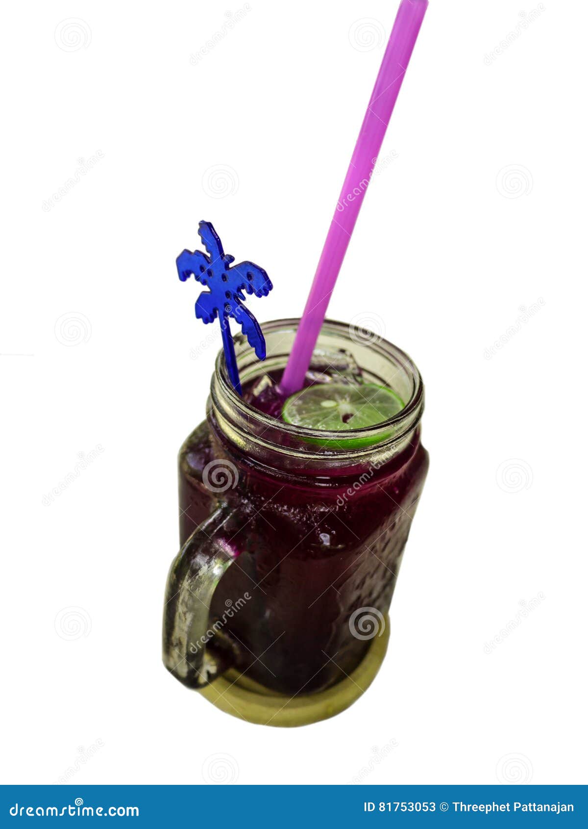 Thai Traditional Beverage, Crake Soda Lime Juice with Ice Stock Image ...