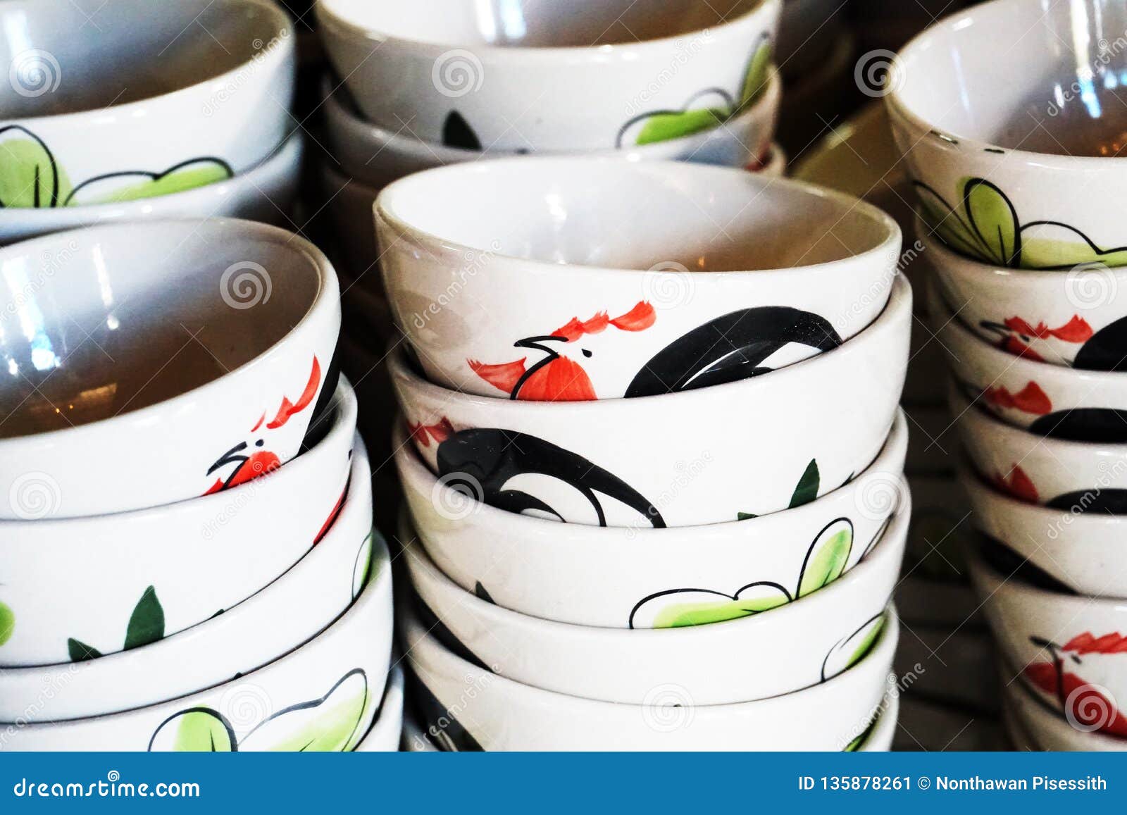 Thai Traditional Bowl Kitchenware Stock Image - Image of asian, kitchen ...
