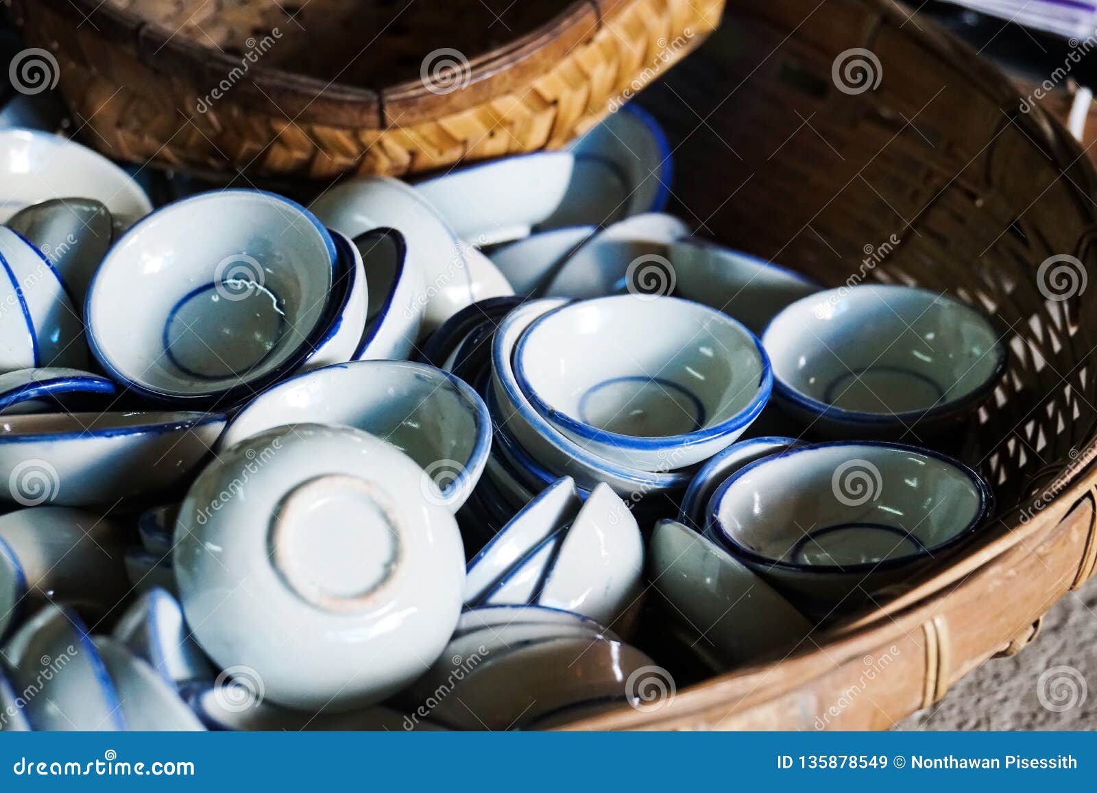 Thai Traditional Bowl Kitchenware Stock Image - Image of bowl, empty ...