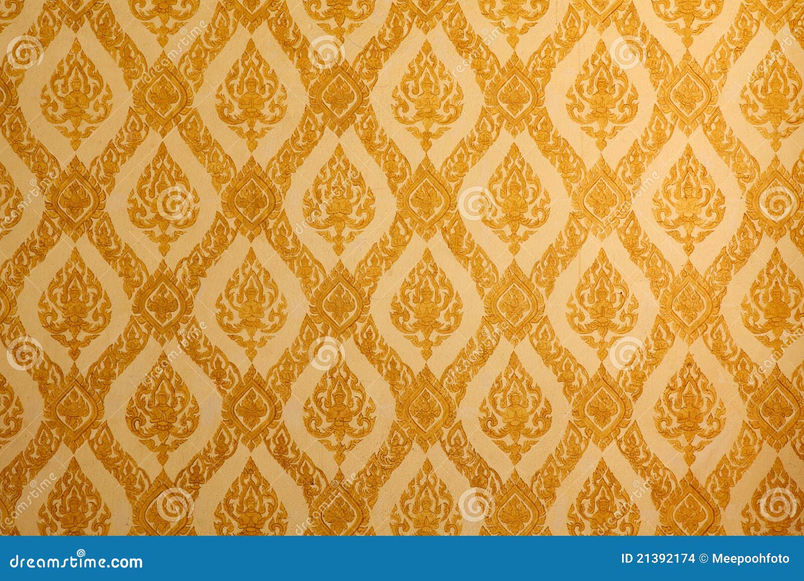 Thai Traditional Classic Pattern On Temple Wall Stock Images - Image ...