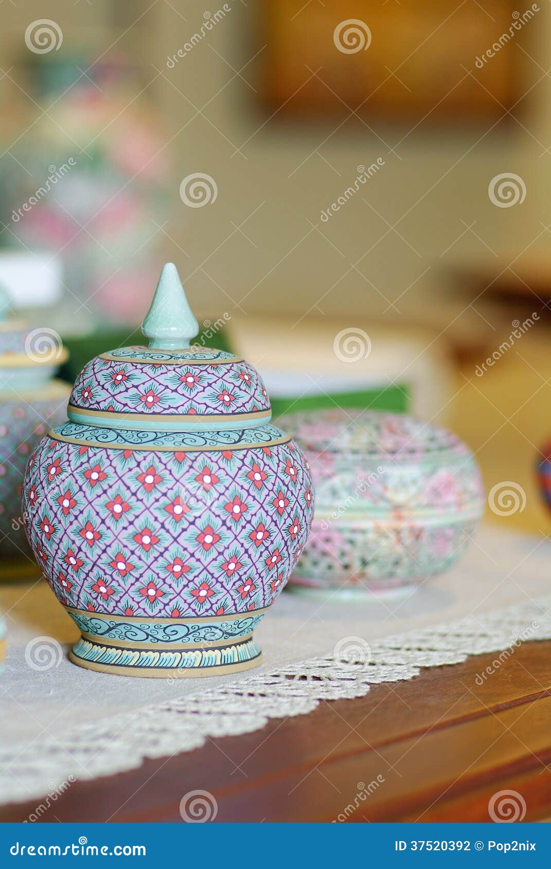 Thai Traditional Clay Pottery Stock Photo - Image of handicraft ...