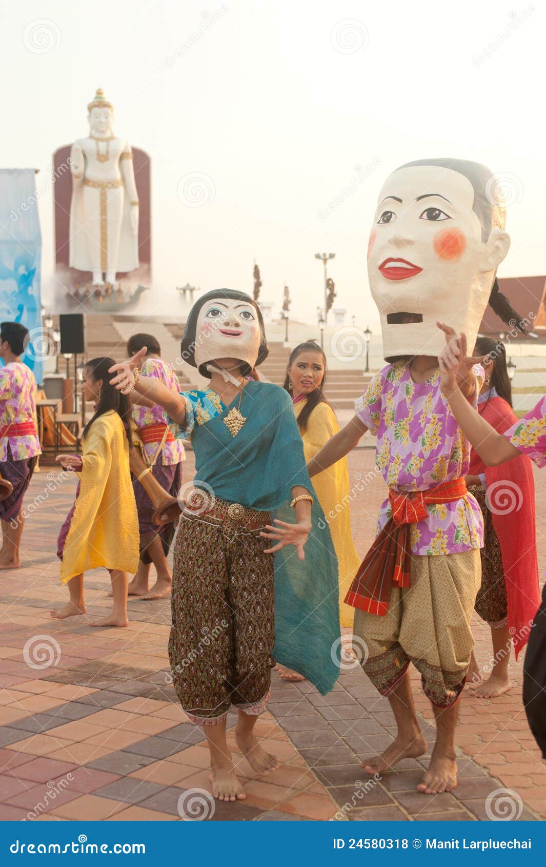 Thai Traditional Dancing in Songkran Day . Editorial Stock Photo ...
