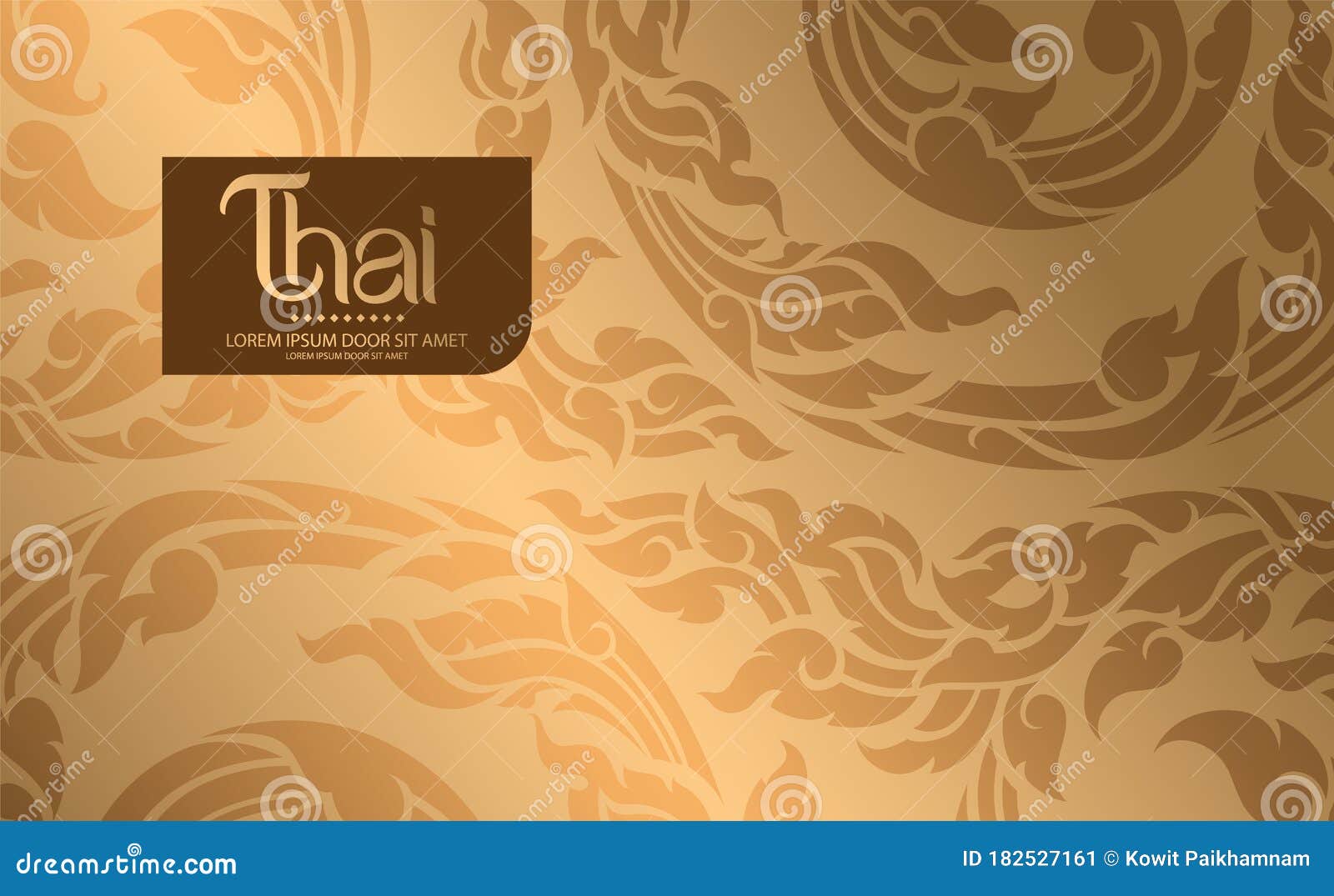 Thai Traditional Design, Thai Background Stock Vector - Illustration of ...