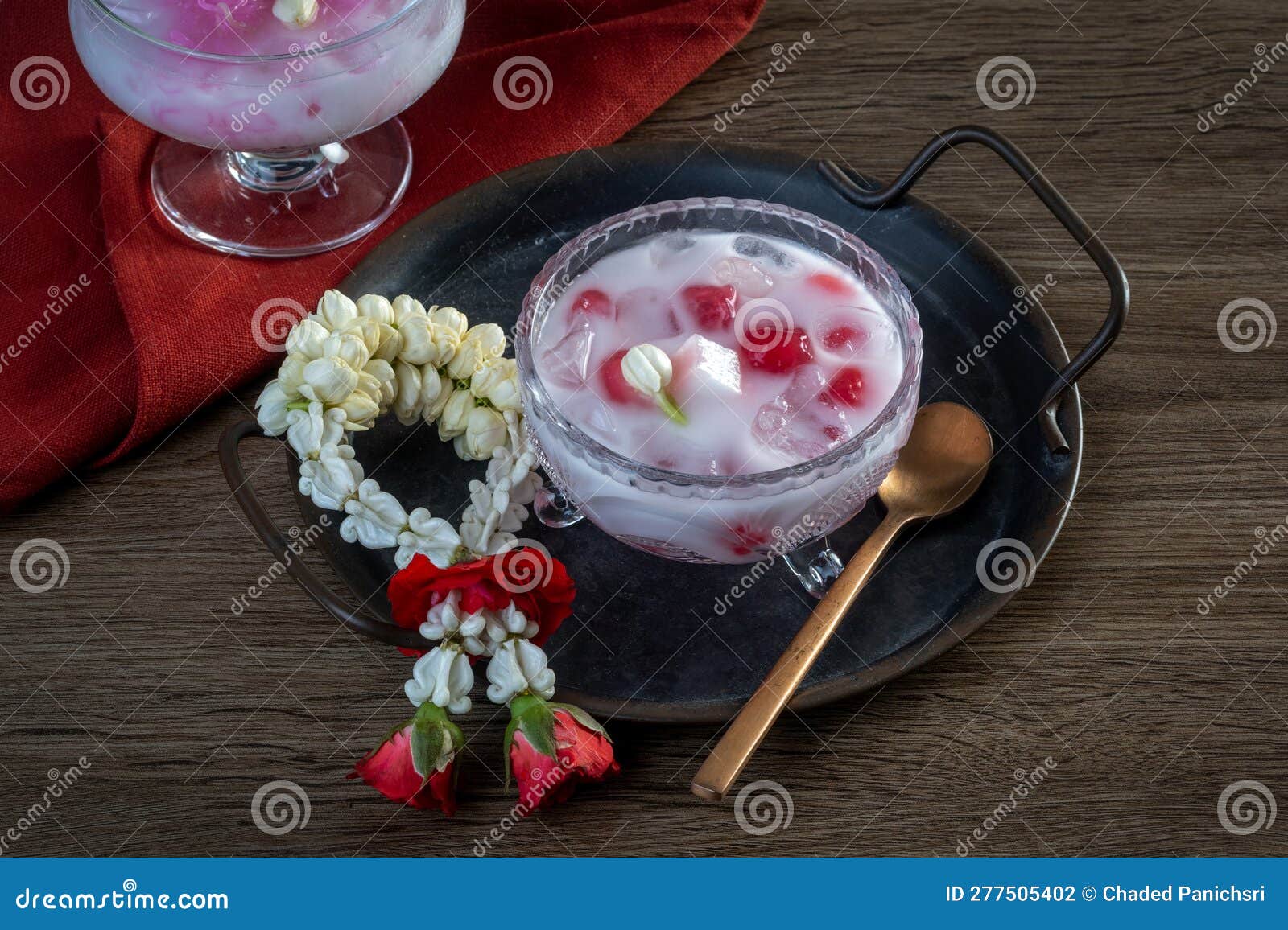 Thai Traditional Dessert Crispy Ruby Stock Photo - Image of cuisine ...