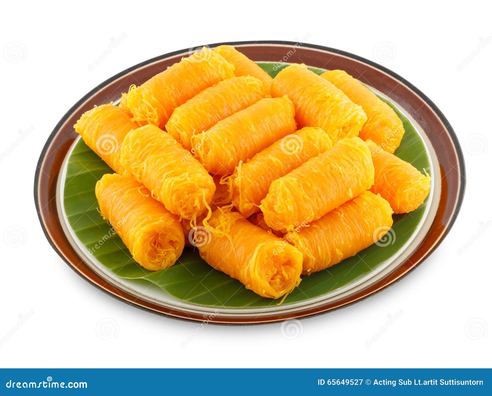 Thai Traditional Dessert, (Foi Thong) Stock Image - Image of yolk ...