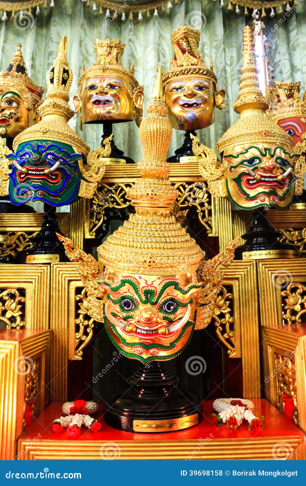 Thai Traditional Mask Use in Royal Performance, Khon Stock Photo ...