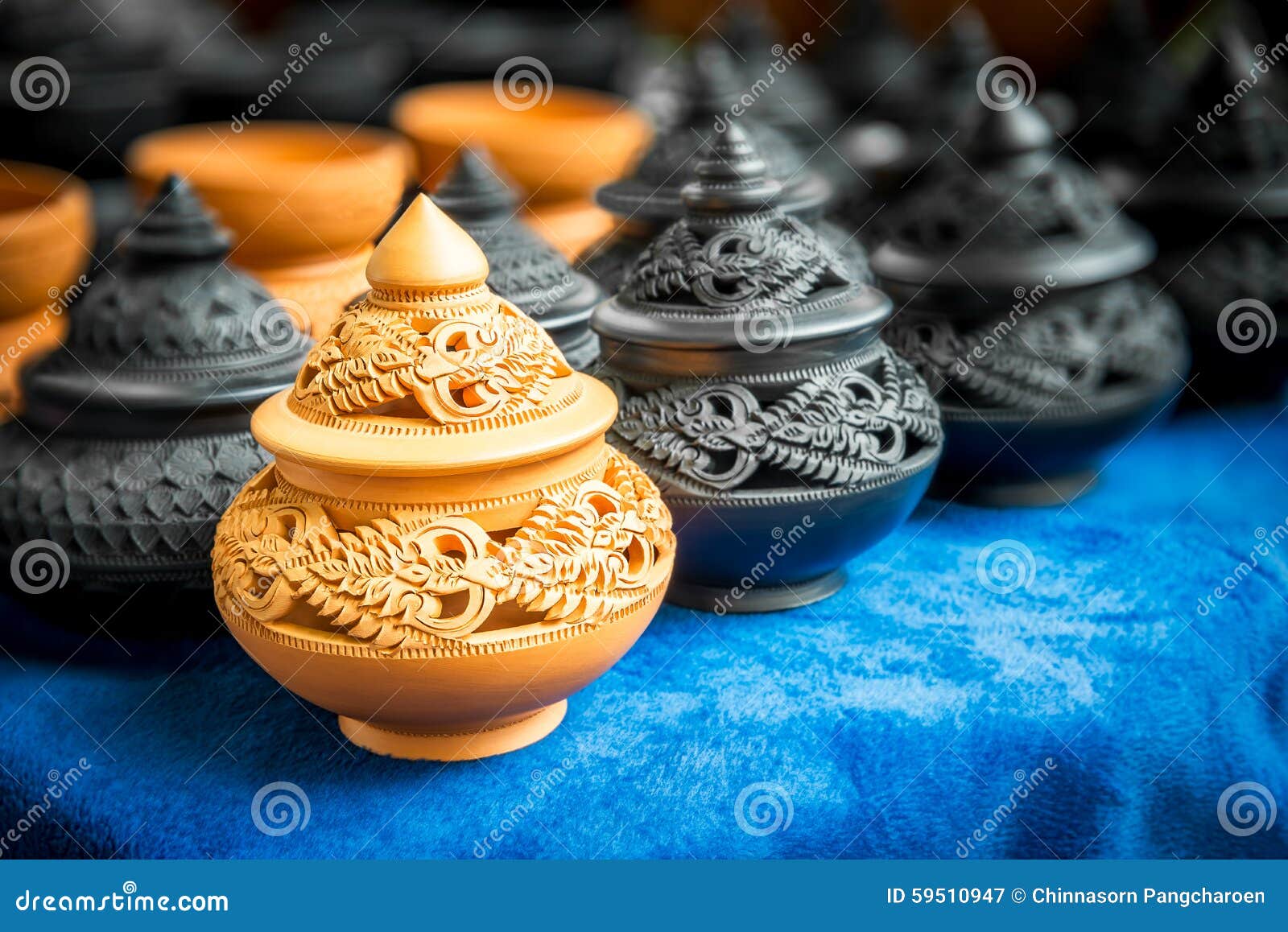 Thai traditional pottery stock image. Image of ancient - 59510947