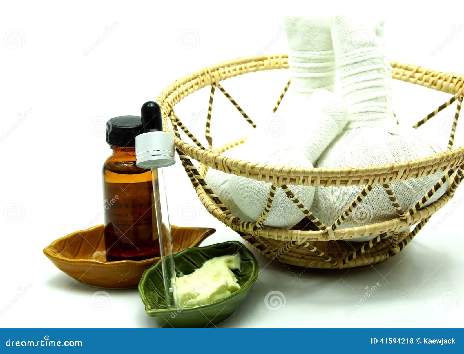 Thai Traditional Spa Herbal Massage Set in Tray Stock Photo - Image of ...