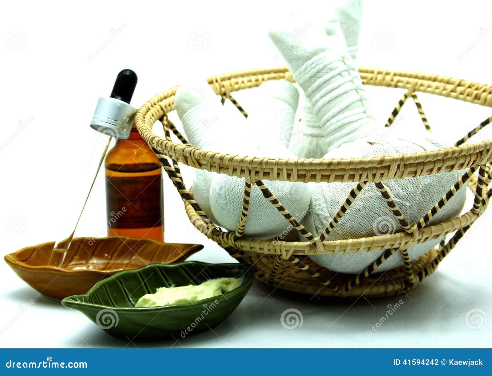 Thai Traditional Spa Herbal Massage Set in Tray Stock Photo - Image of ...