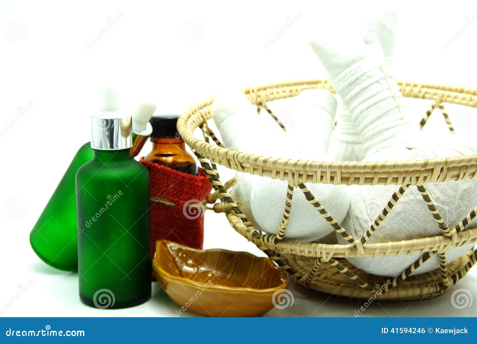 Thai Traditional Spa Herbal Massage Set in Tray Stock Photo - Image of ...