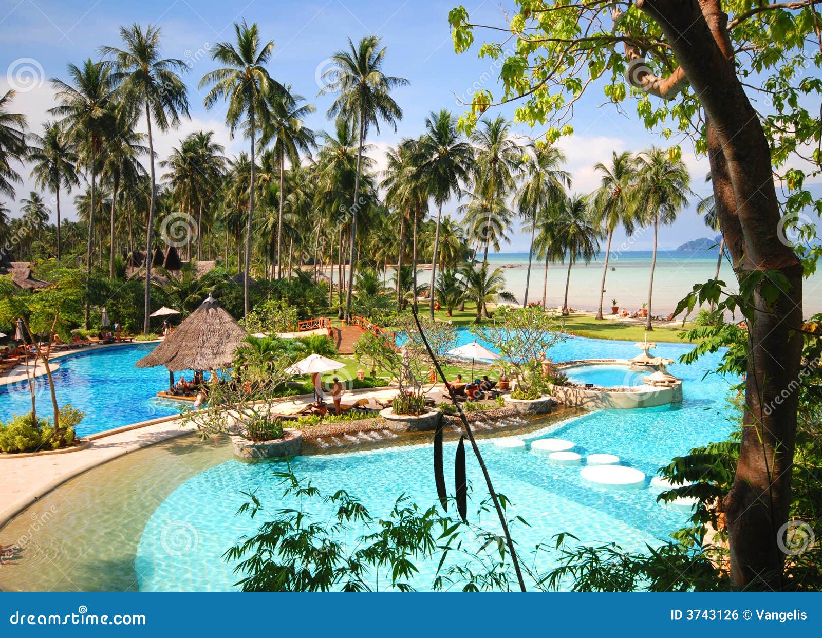 Thai tropical pool stock photo. Image of season, holidays - 3743126