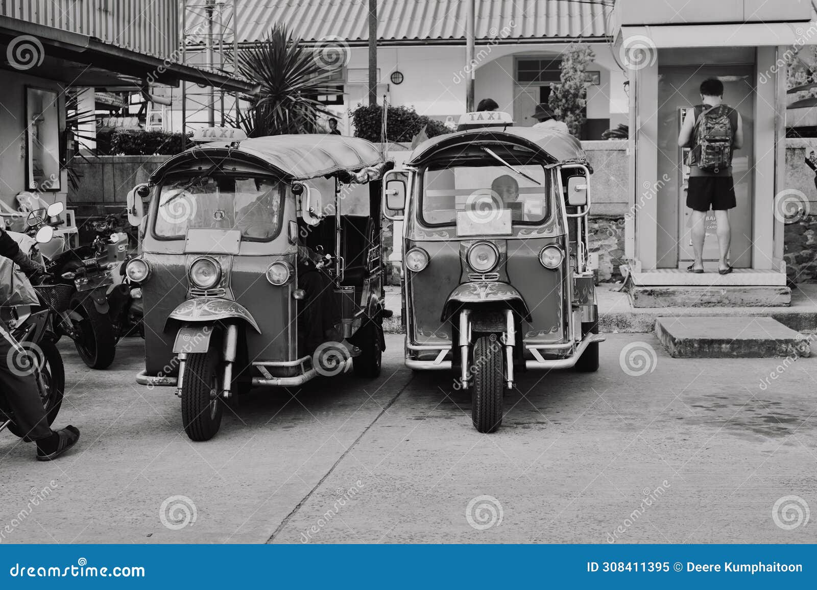 Thai Tuk TuK 3 Wheel , Auto Rickshaw Drive. Editorial Image ...