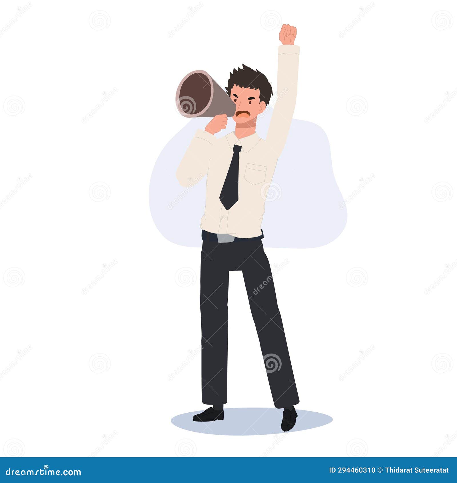 Thai University Student in Uniform with Megaphone. University Student ...