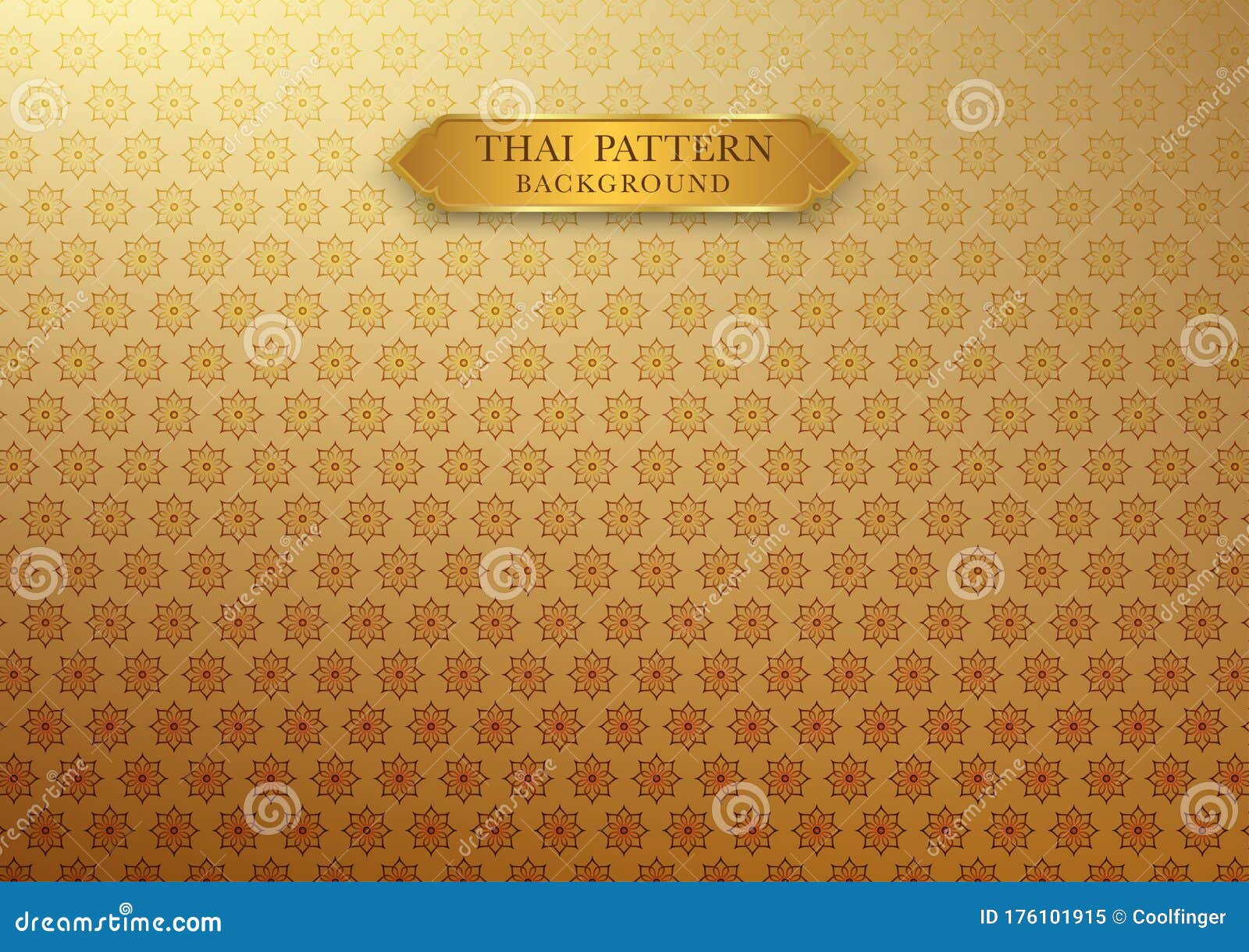 Thai Vintage Pattern Traditional Background Stock Vector - Illustration ...