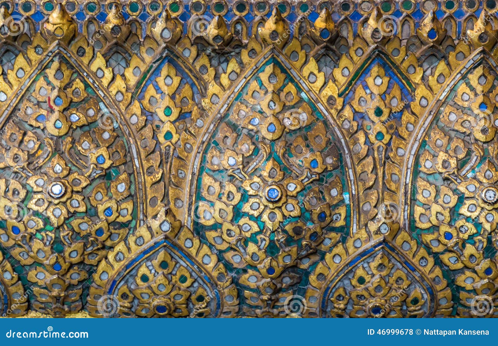 Thai wall art pattern stock photo. Image of retro, curve - 46999678