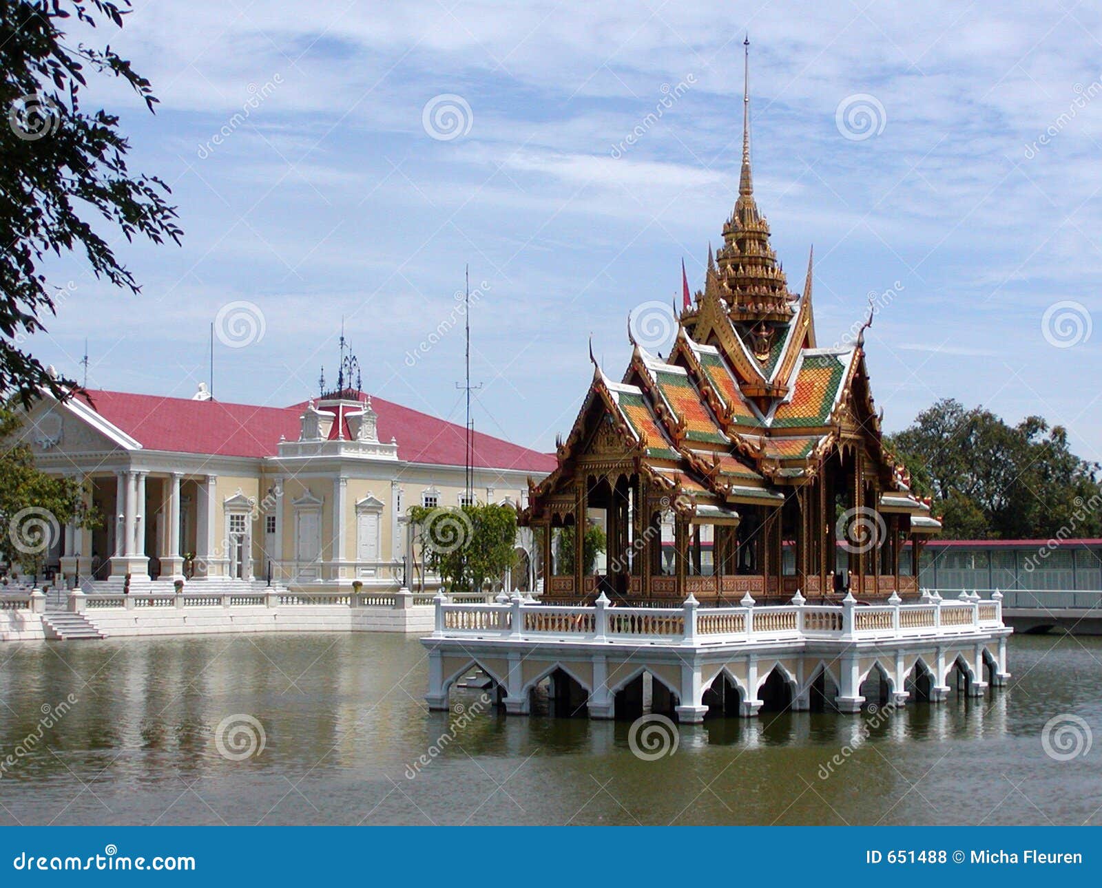 Thai Water Temple stock photo. Image of building, water - 651488