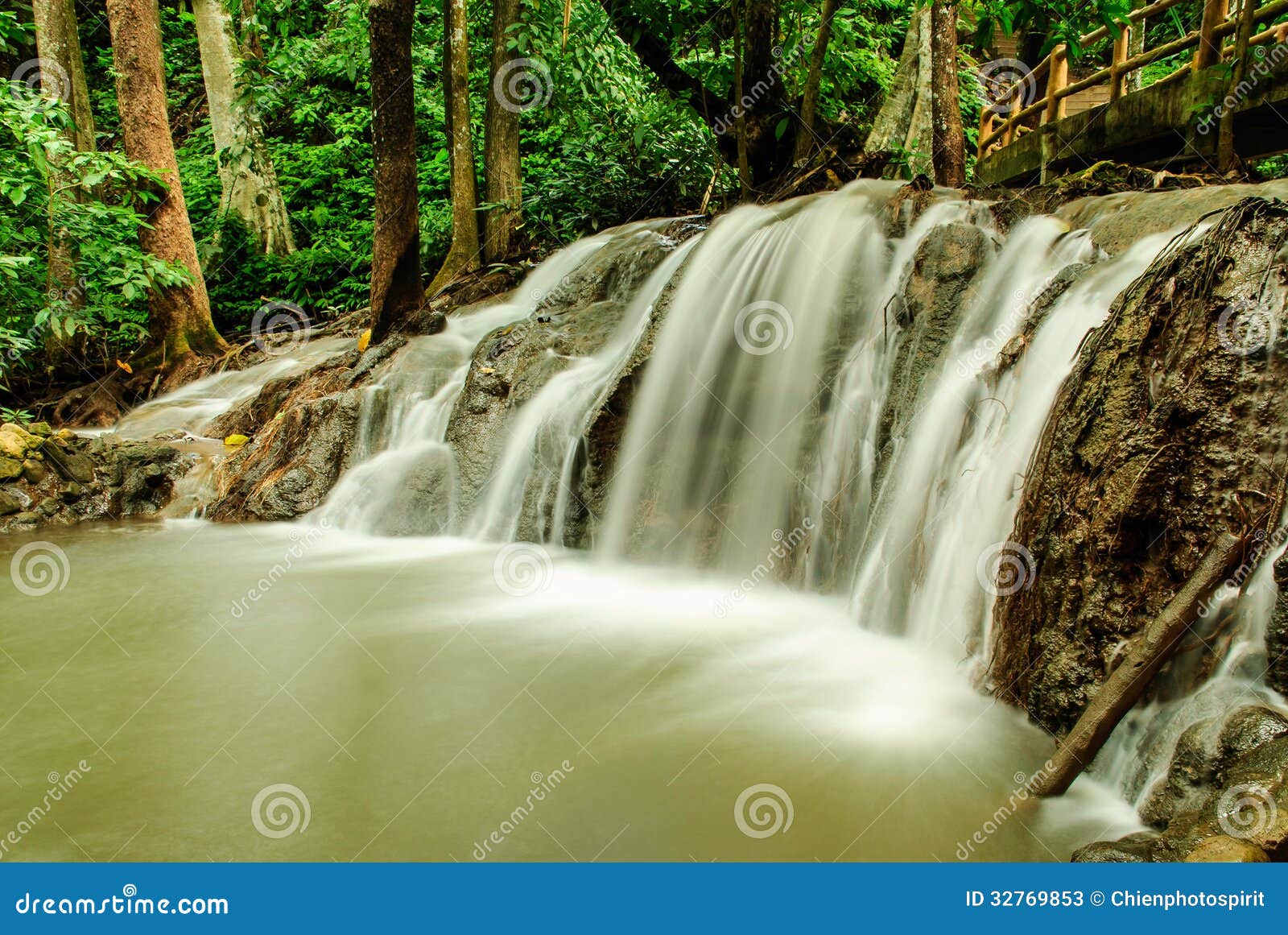 Thai waterfall stock image. Image of movement, plant - 32769853