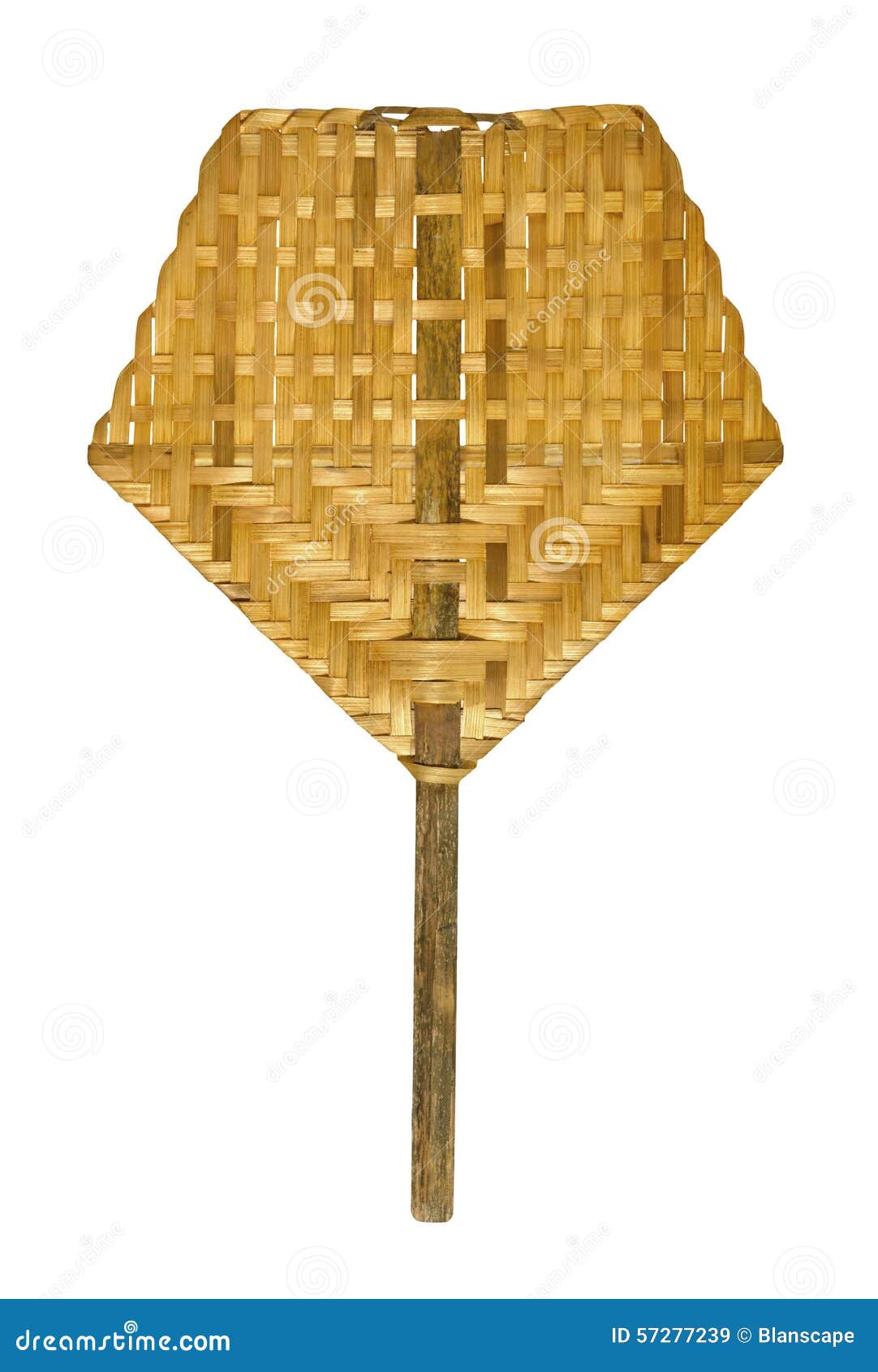 Thai Weaved Bamboo Fan Isolated White Stock Photos - Free & Royalty ...