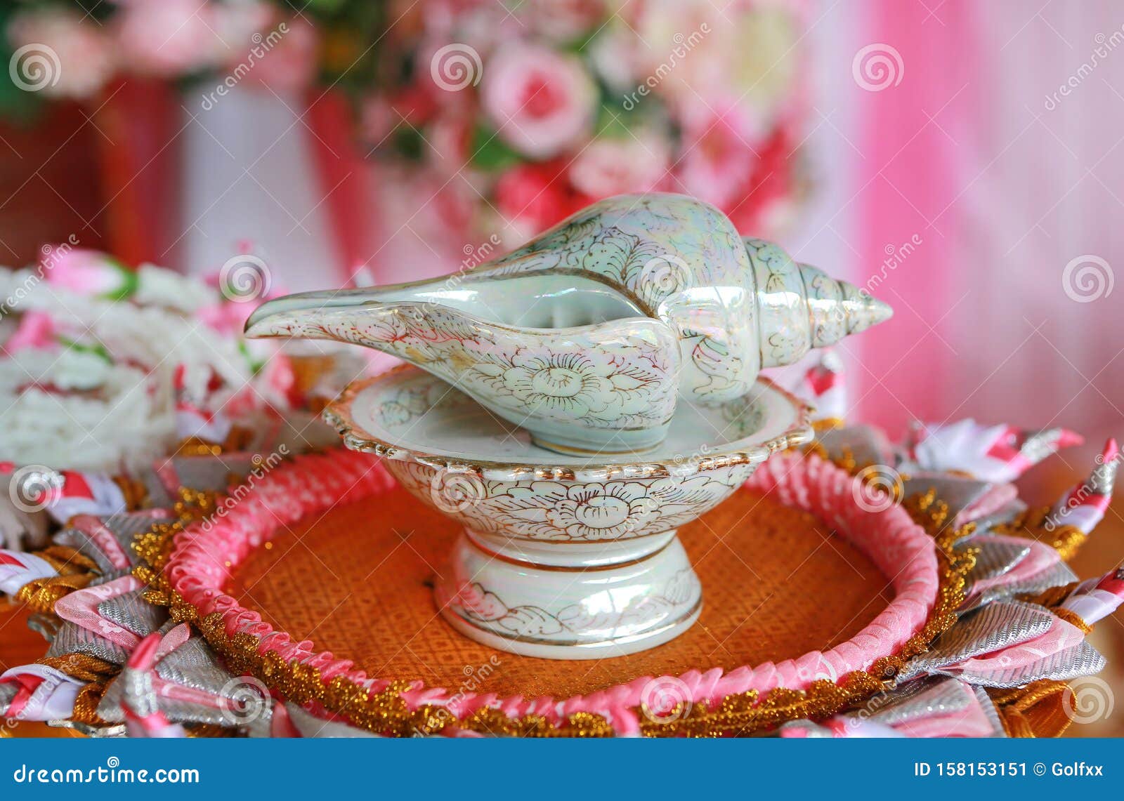 Thai Wedding Accessory, Conch, Wedding Ceremony Stock Image - Image of ...
