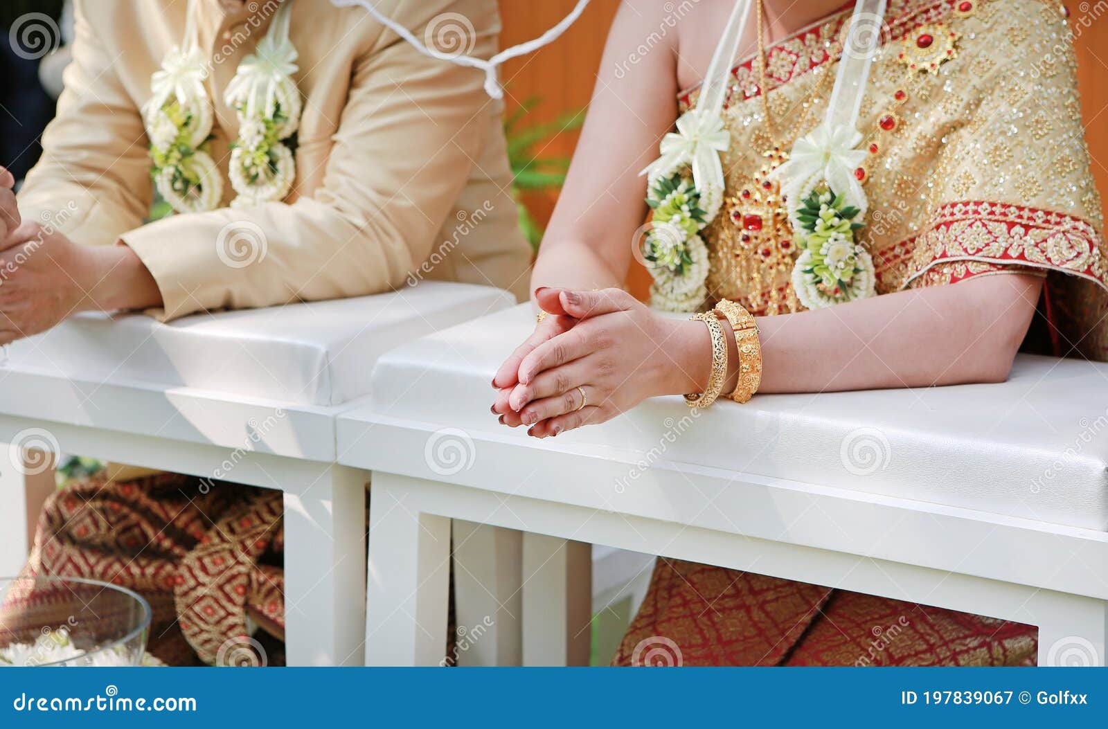 Thai Wedding Ceremony. Bride and Groom Hands Stock Image - Image of ...