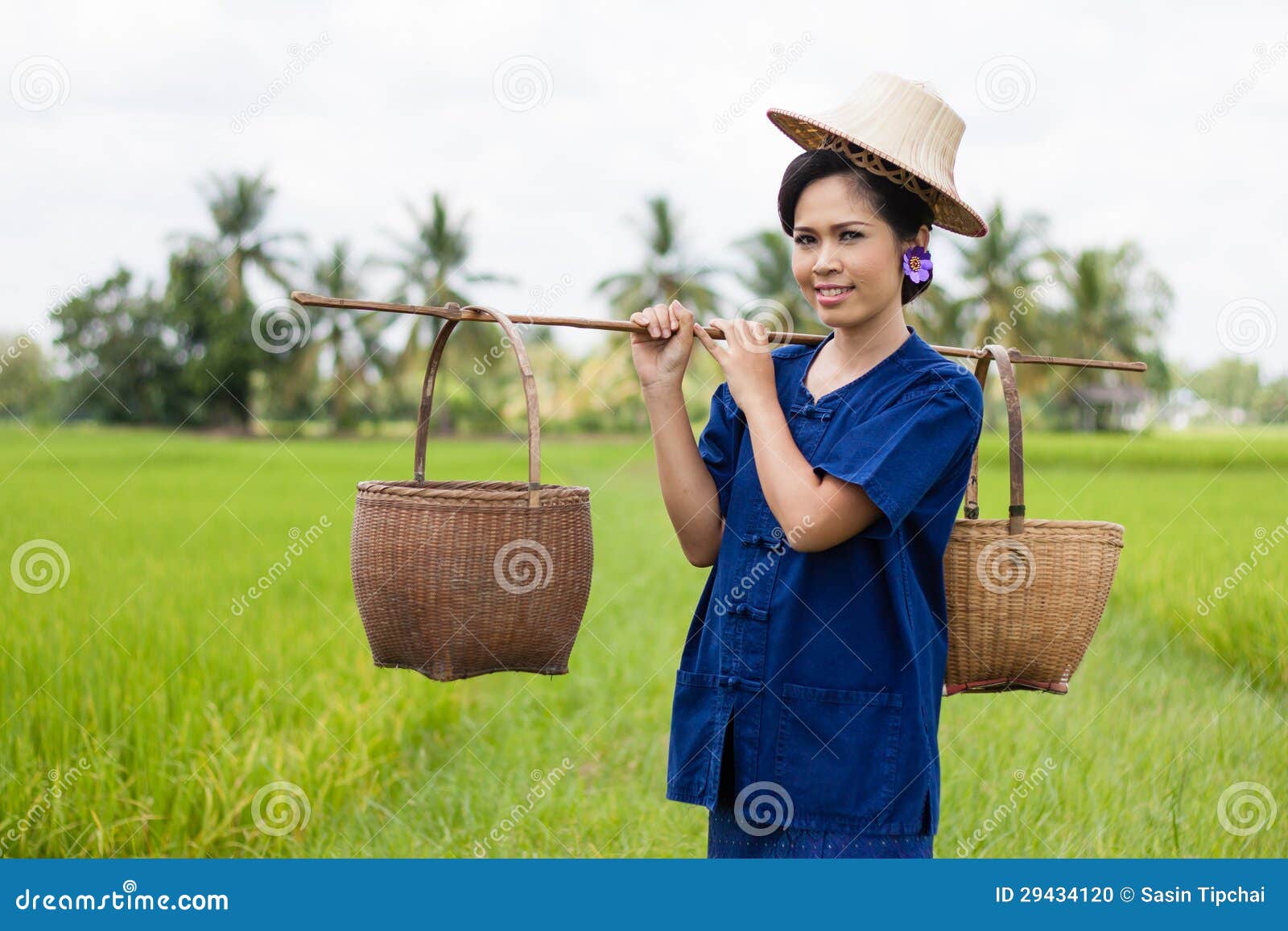 Thai Woman farmer stock photo. Image of beauty, healthy - 29434120