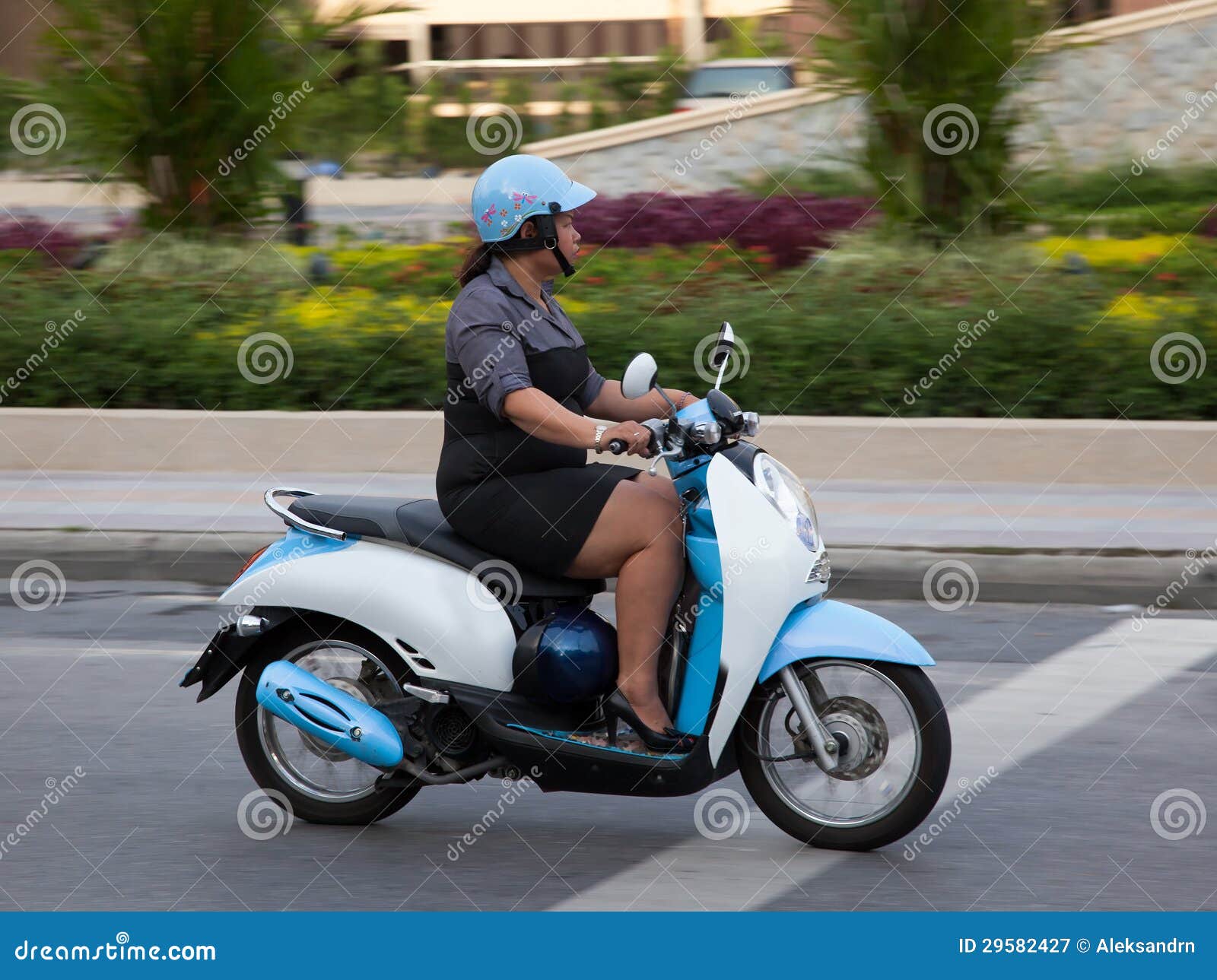 Thai Woman Rides a Scooter. Editorial only. Editorial Photography ...