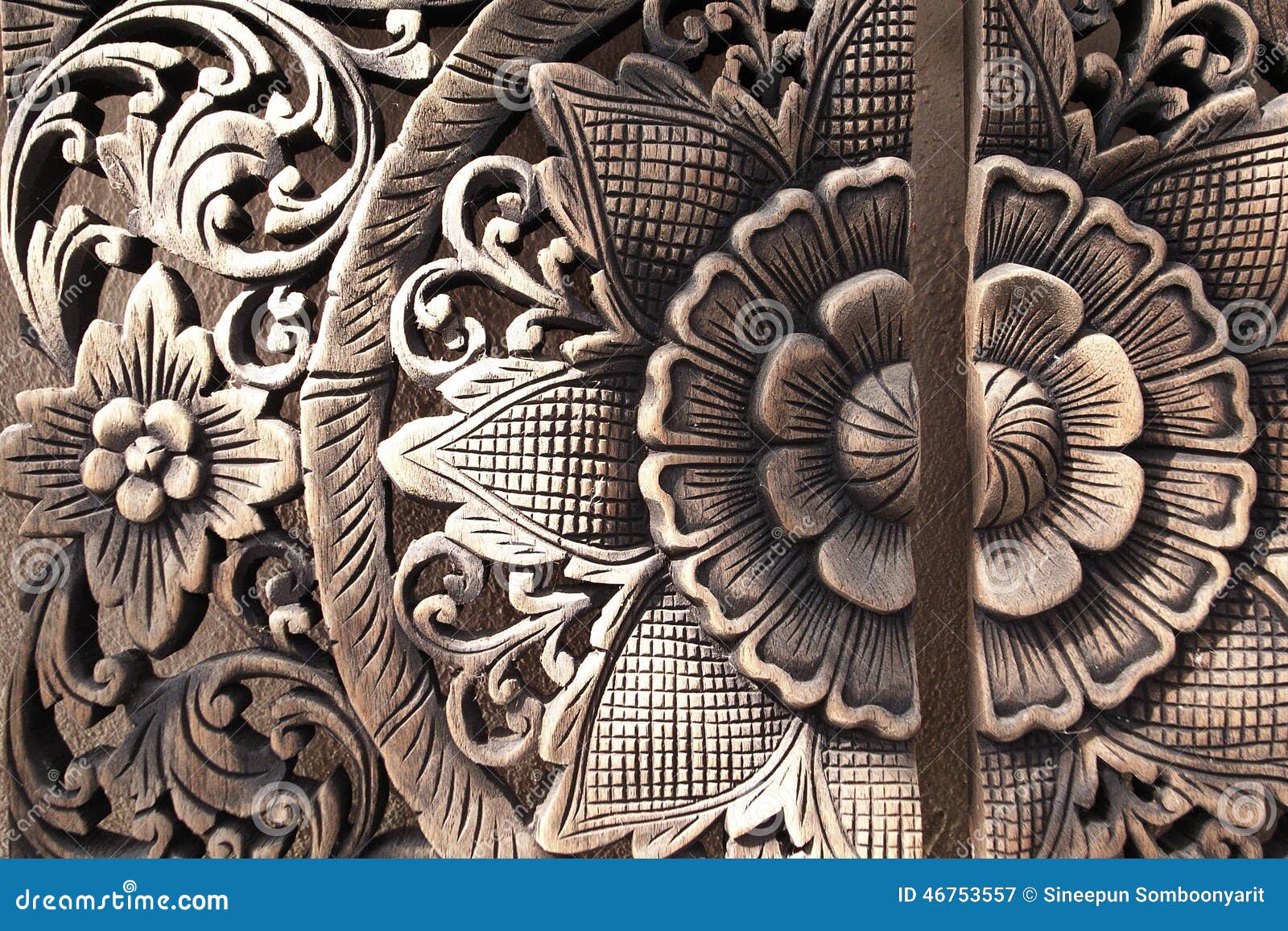 Thai wood craving stock image. Image of outdoor, craft - 46753557