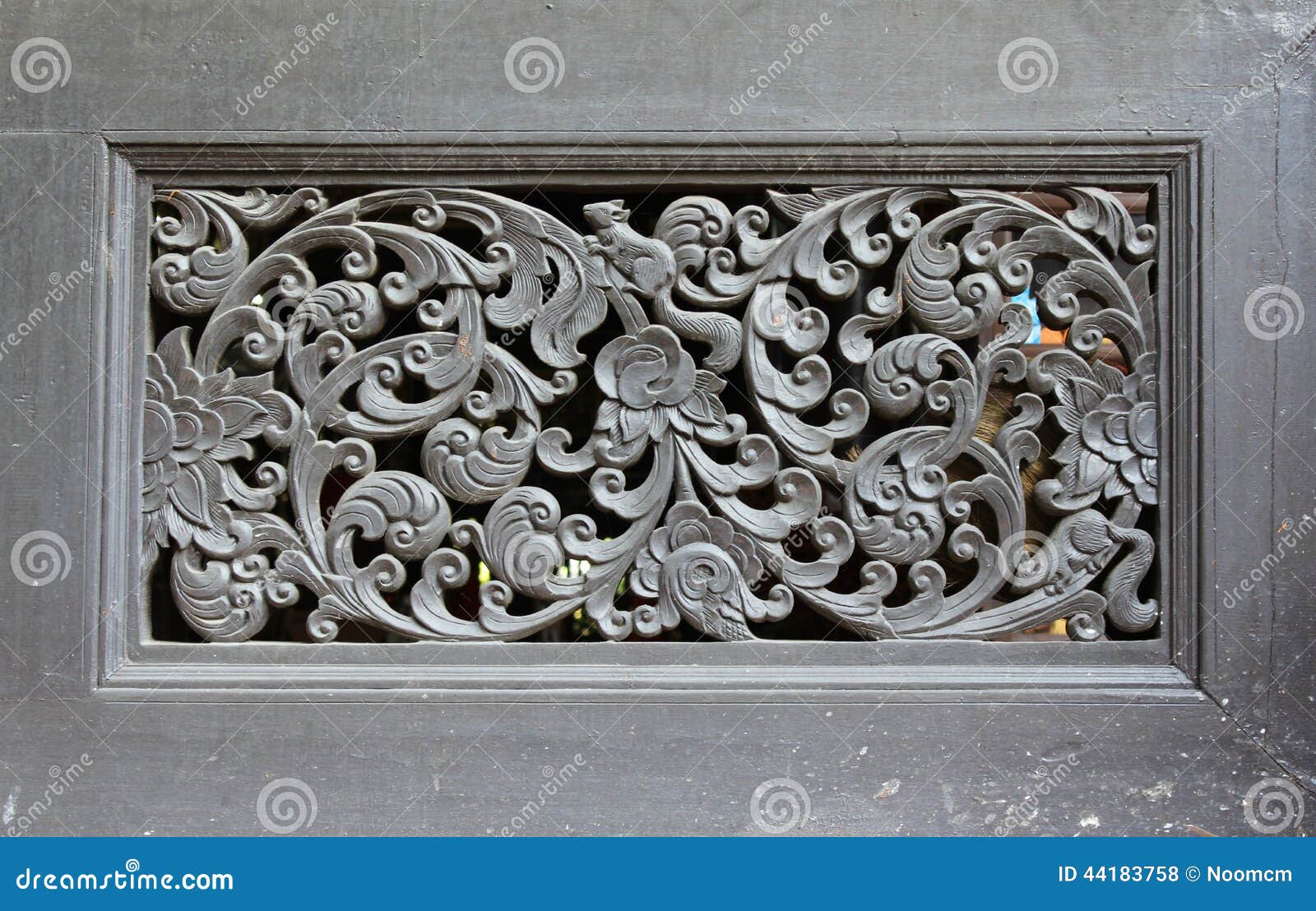 Thai wooden craft panel. stock photo. Image of plank - 44183758