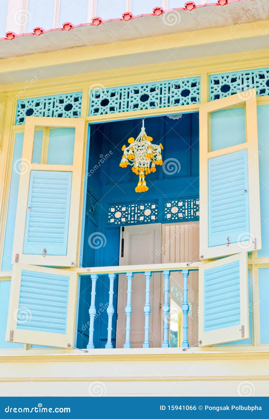 Thai wooden window stock photo. Image of structure, home - 15941066