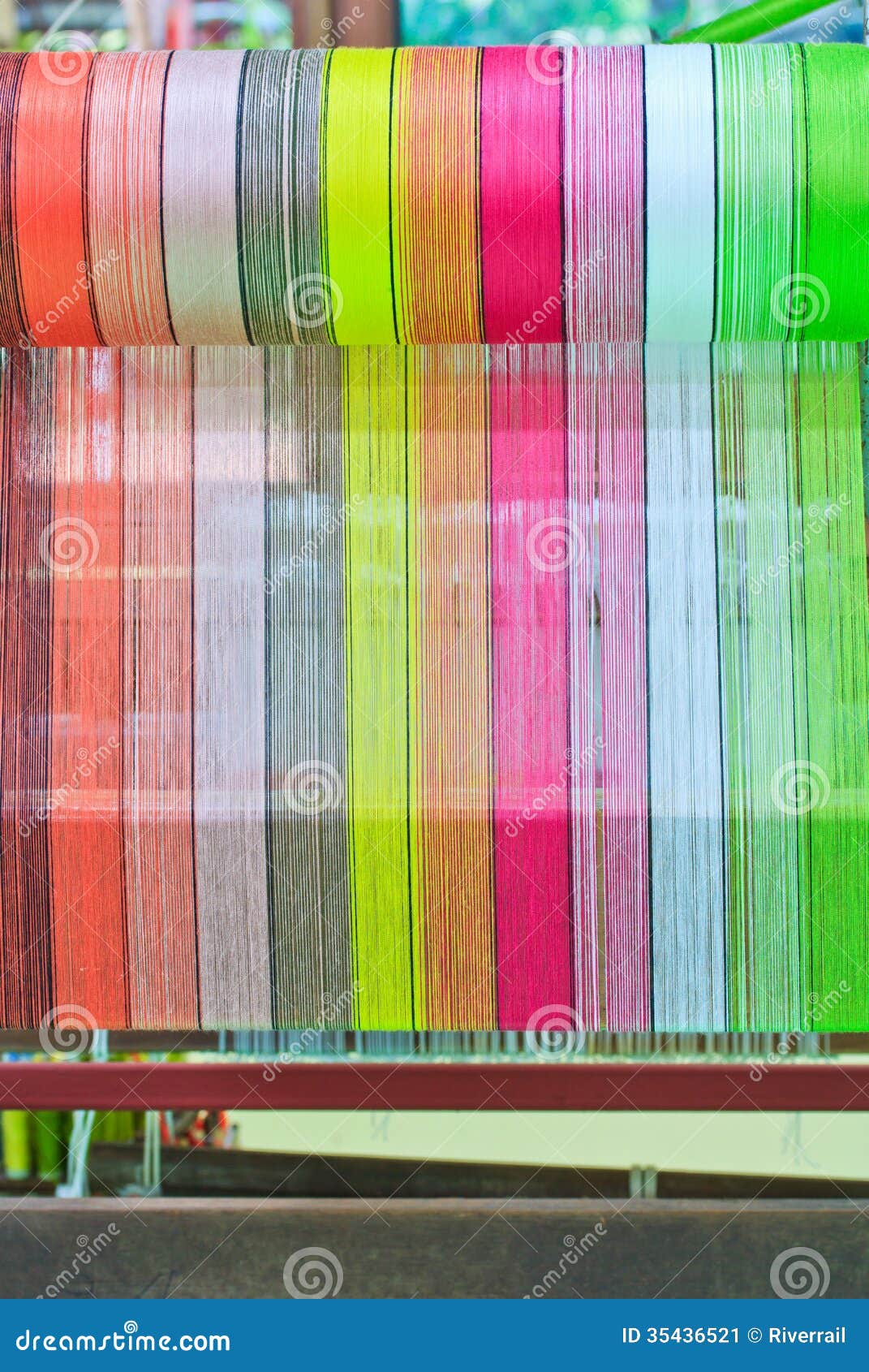 Thai woven silk machine stock image. Image of east, aboriginal - 35436521