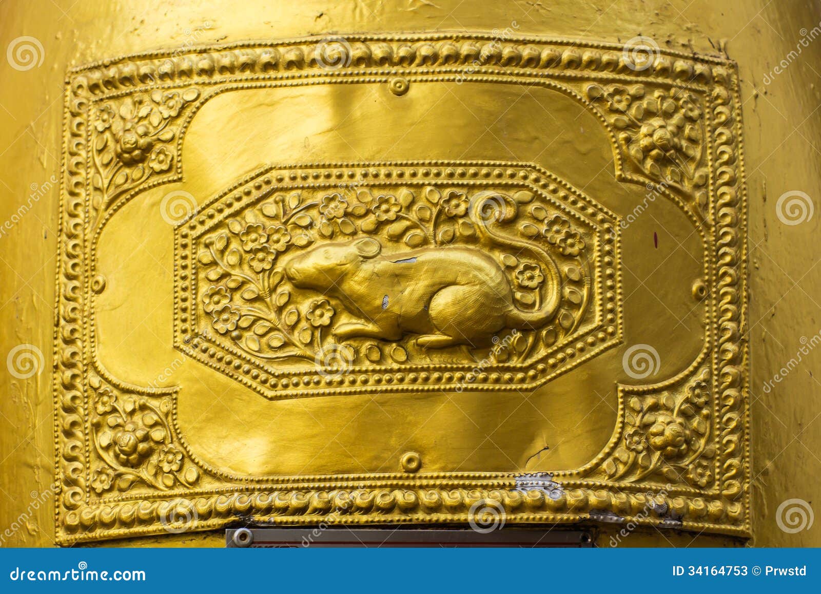 The 12 Thai Zodiac at Bell (rat) Stock Image - Image of decor, indoor ...