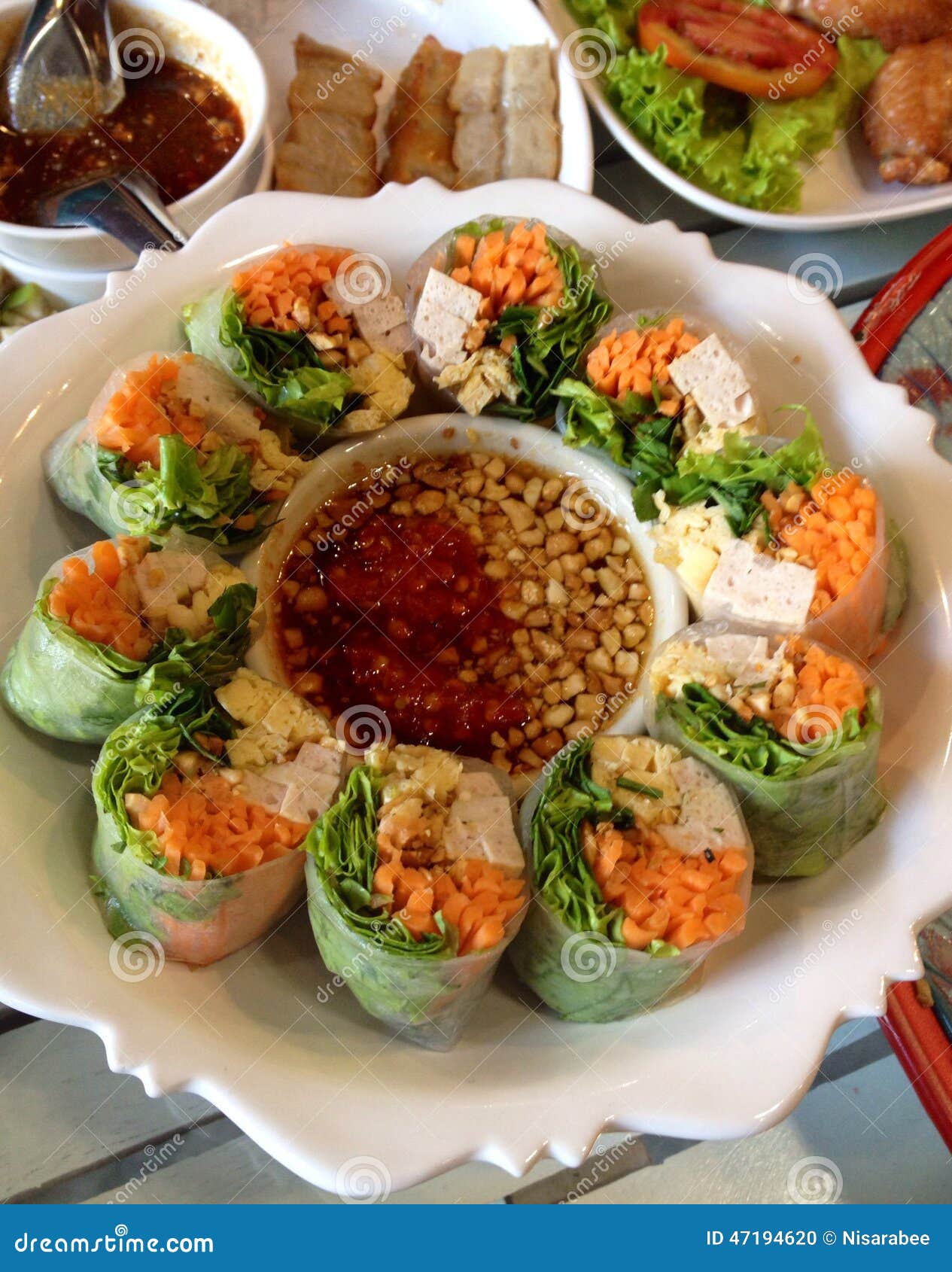 Thaifood Steamed Spring Roll Editorial Image - Image of roll, thaifood ...