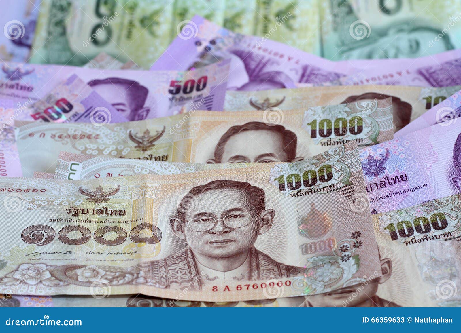 Thailand bank note stock image. Image of money, commercial - 66359633