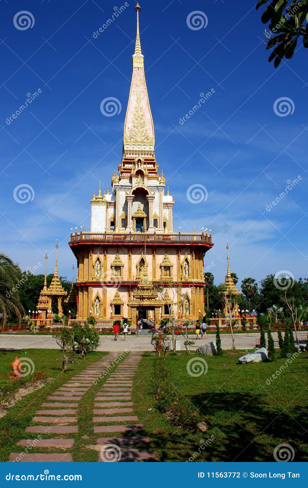 Buddha With Temple Building Background Royalty-Free Stock Photo ...
