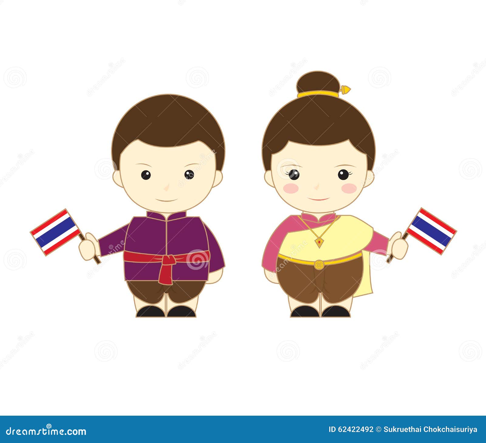 Thailand Cartoon Vector Banner. Travel Illustration | CartoonDealer.com ...