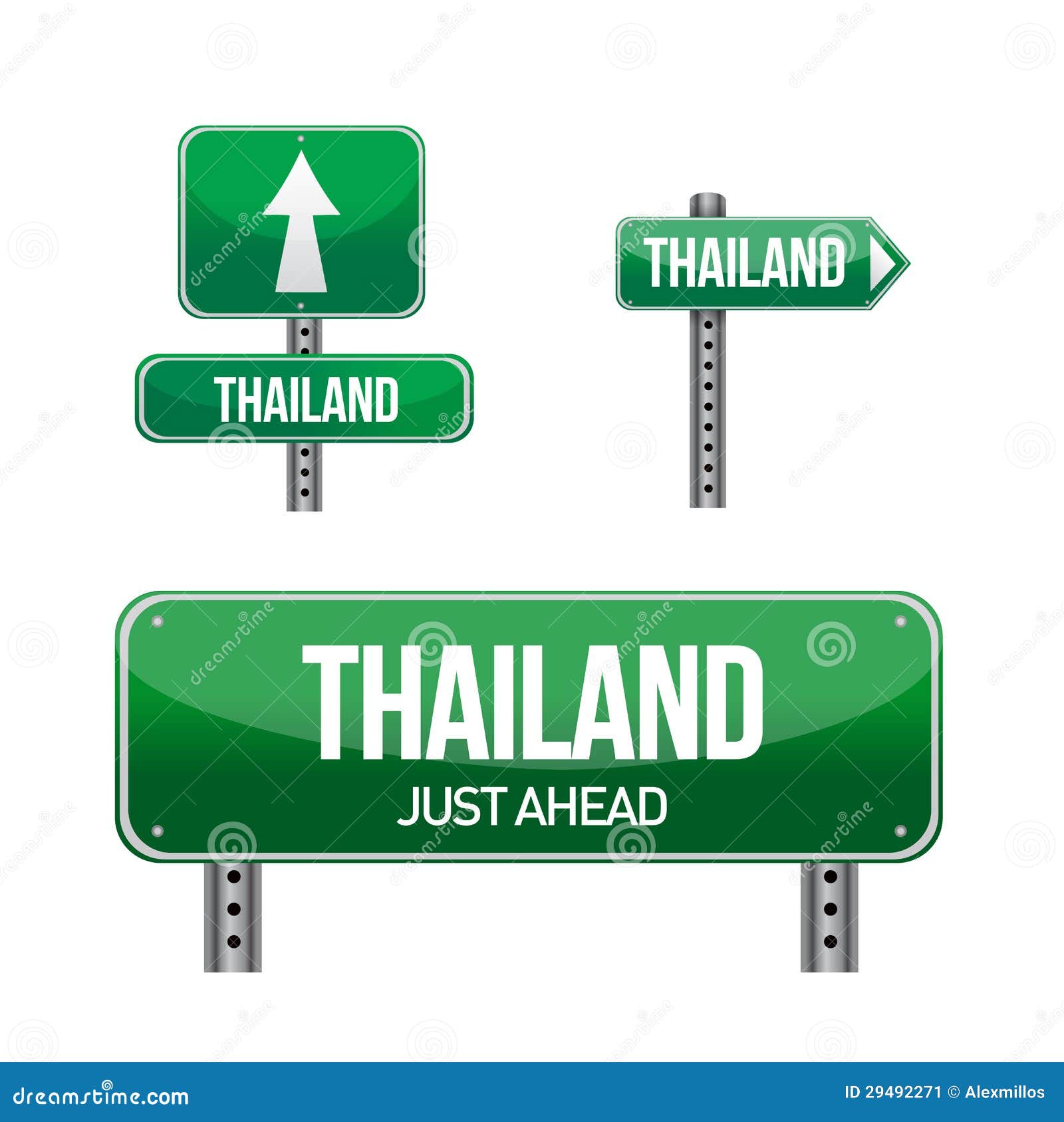 Thailand Country road sign stock illustration. Illustration of highway ...