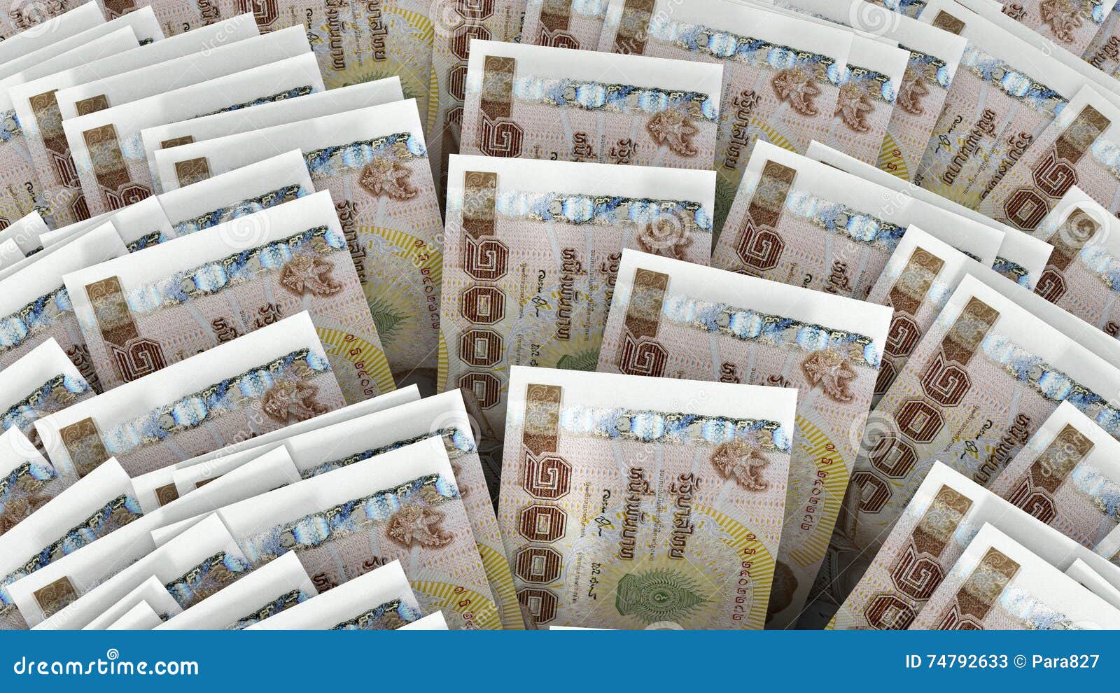 Thailand Currency 1000 Baht Stock Illustration - Illustration of bank ...