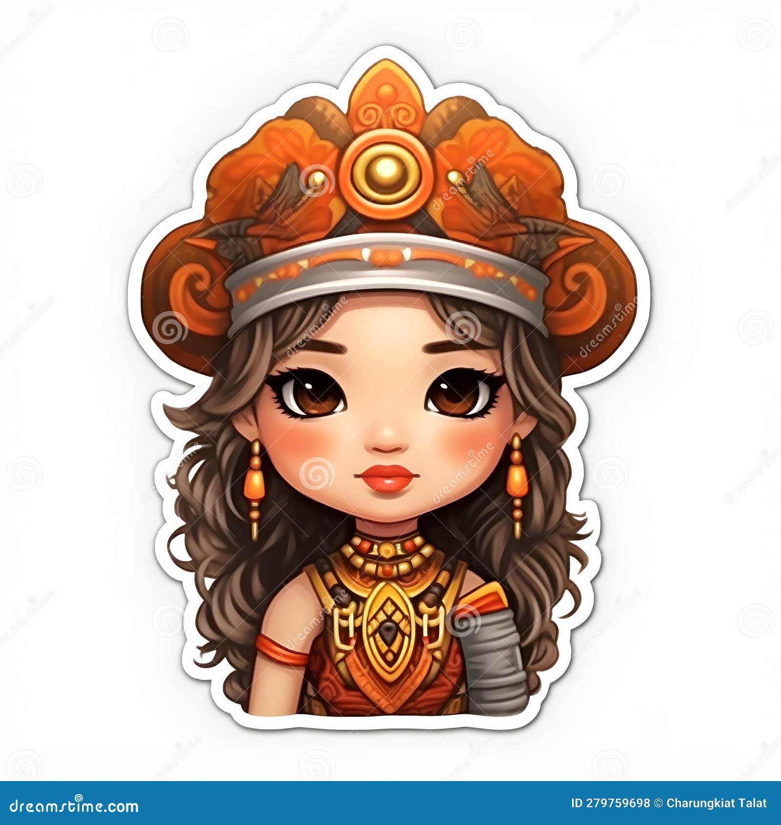 Thailand doll sticker stock illustration. Illustration of thailand ...