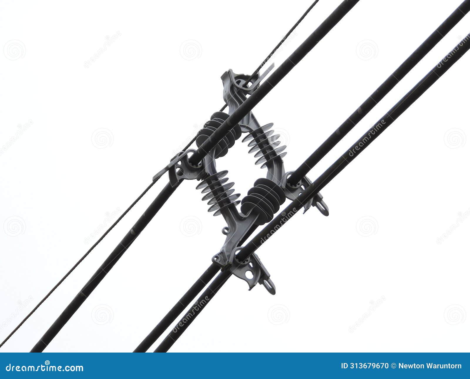 Cable Spacer for Distribution System Stock Photo - Image of spacer ...