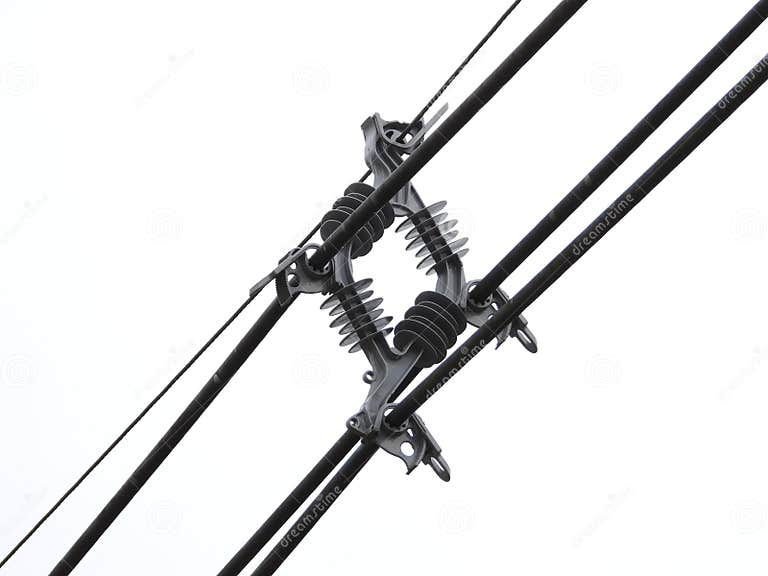 Cable Spacer for Distribution System Stock Photo - Image of spacer ...