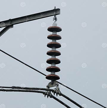 Suspension Insulator for 115 KV Transmission System Stock Photo - Image ...