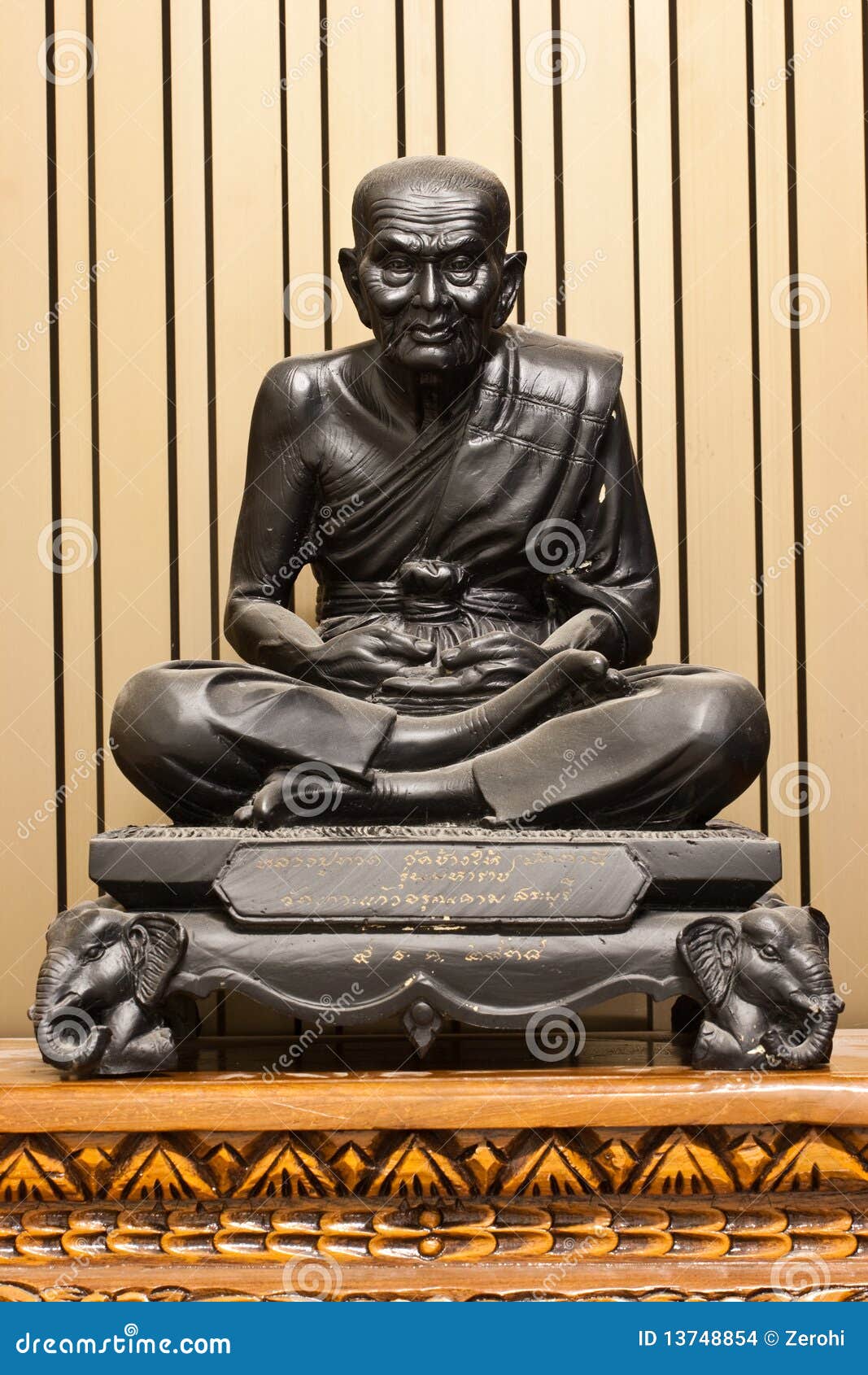 Thailand Famous Monk Statue Stock Illustration - Illustration of holy ...
