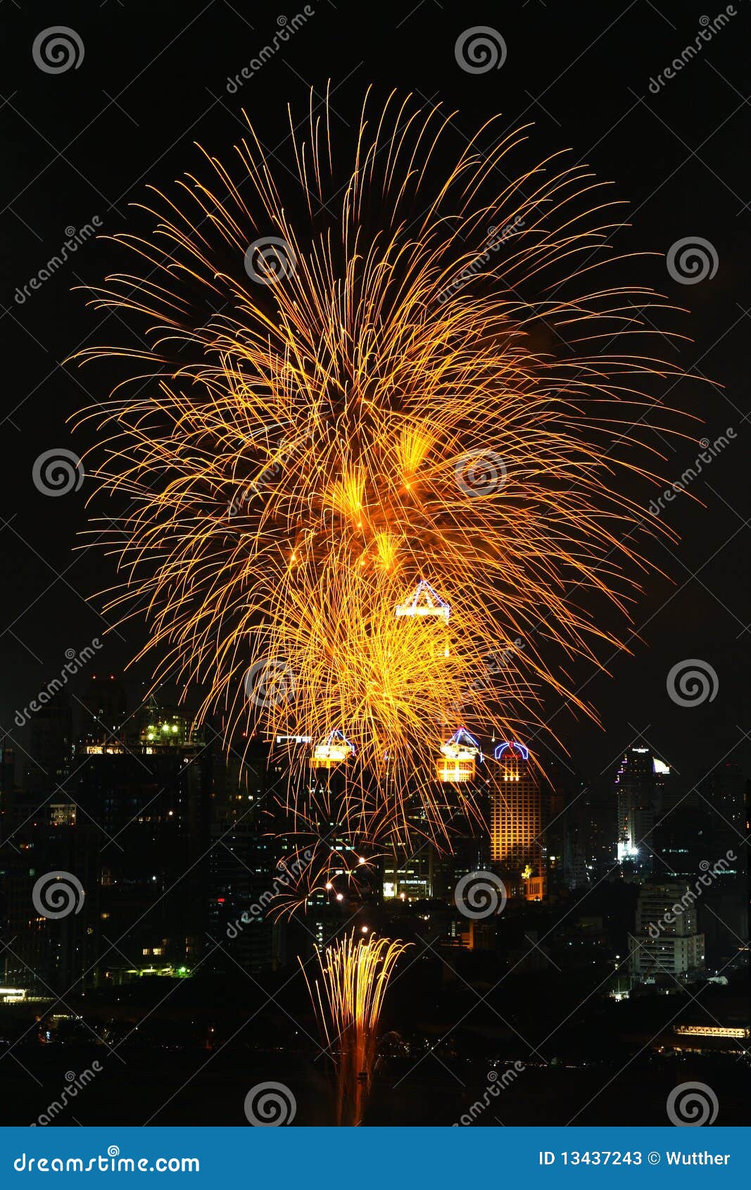 Thailand fireworks stock image. Image of colors, freedom - 13437243