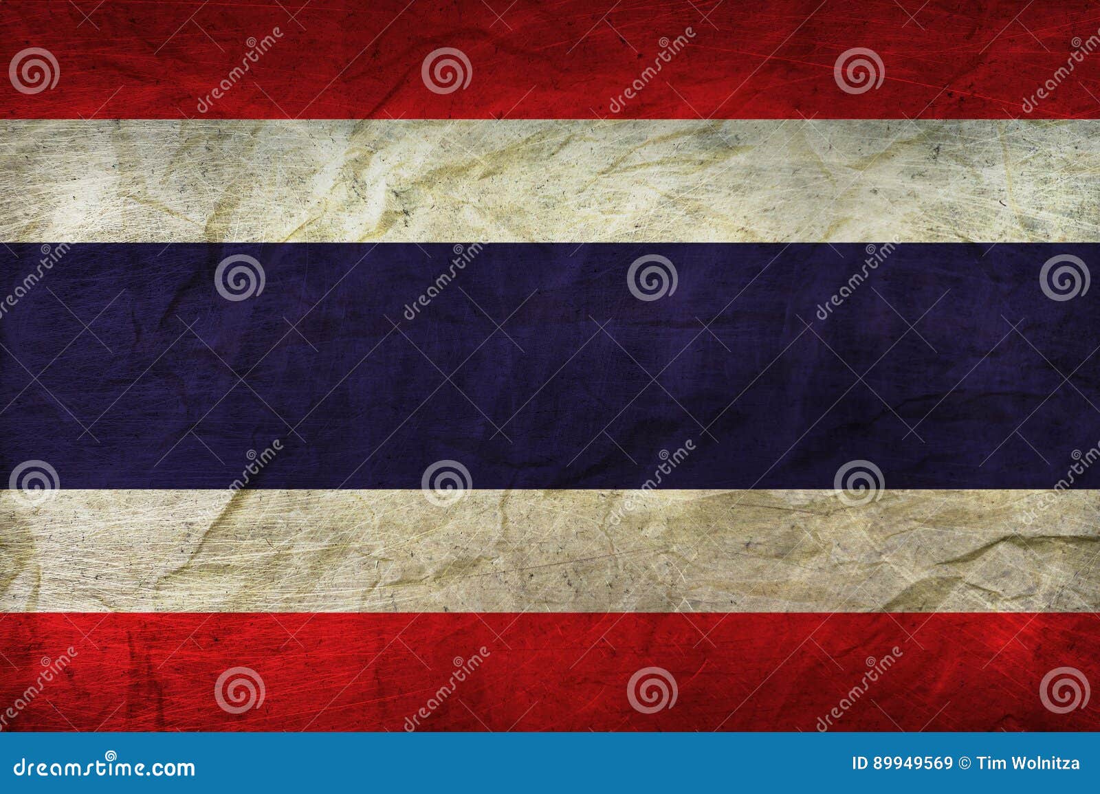 Thailand Flag on Paper stock illustration. Illustration of symbol ...