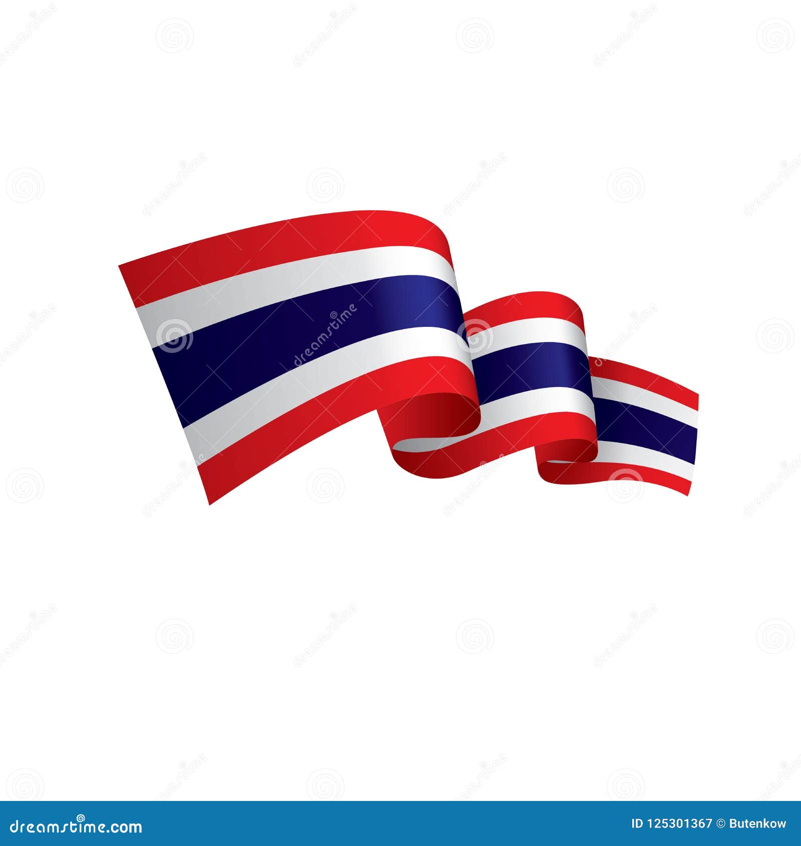 Thailand Flag And Map - Kingdom Of Thailand Or Siam Vector Illustration ...
